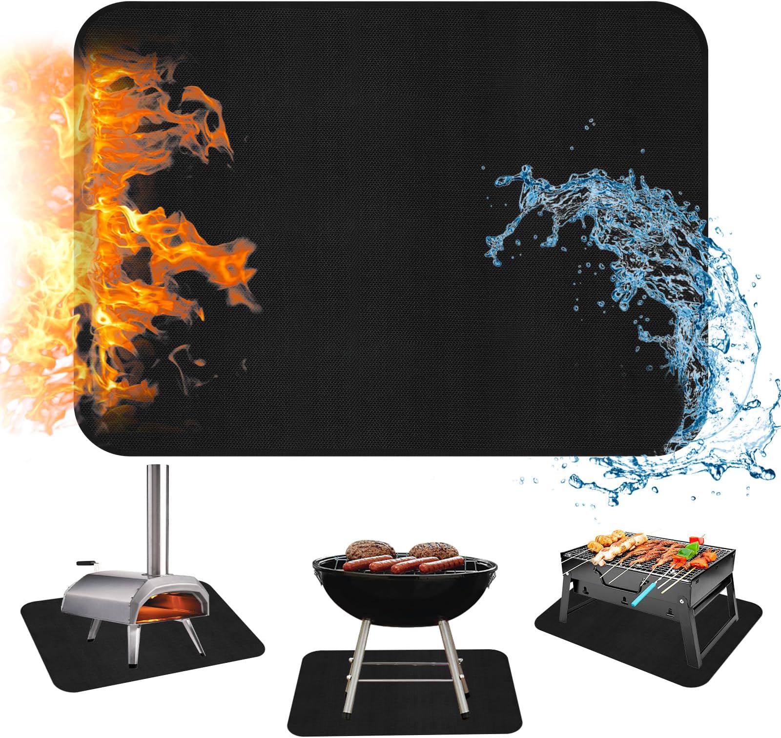 Amazon.com: Amerbro 24x31in Heat Resistant Grill Mats for Outdoor Grill ...