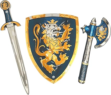 Amazon.com: Liontouch Noble Knight Toy Sword, Shield & Axe for Kids ...