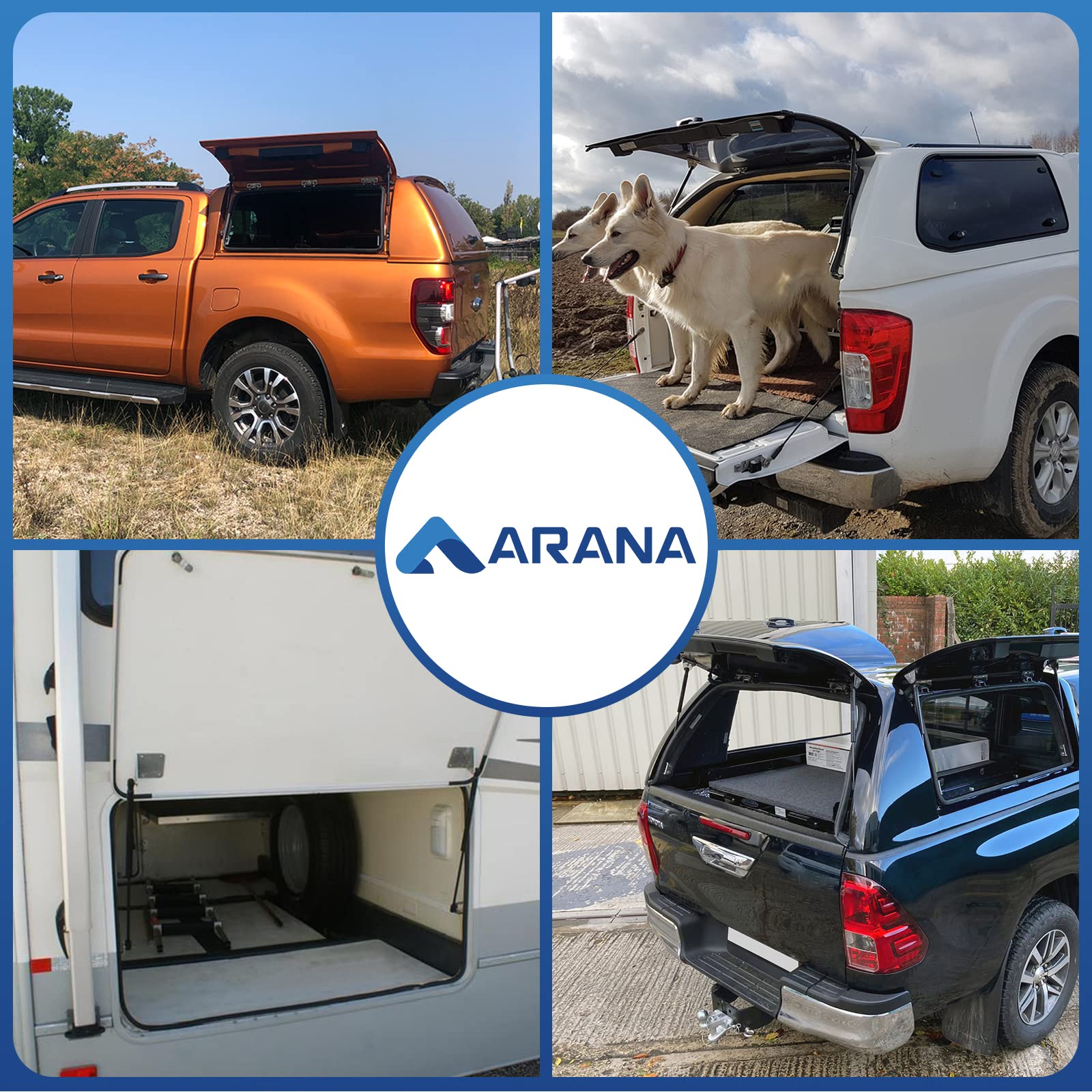 Snapklik.com : ARANA C1622127 15 Inch 50 Lb Gas Struts Spring Shocks ...