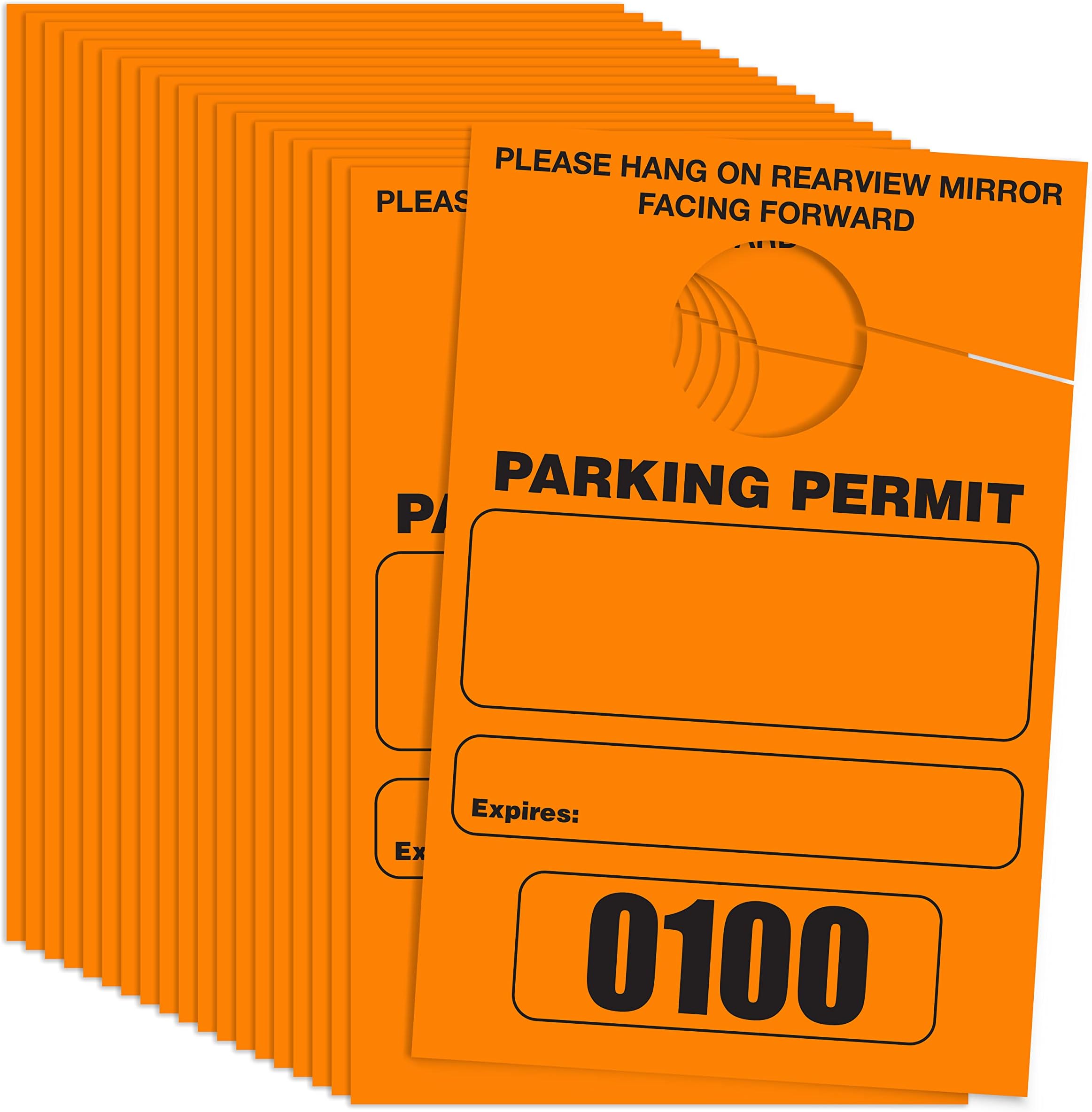 Amazon.com: prismite Parking Passes Hanging for Car, Numbered 1-500 ...