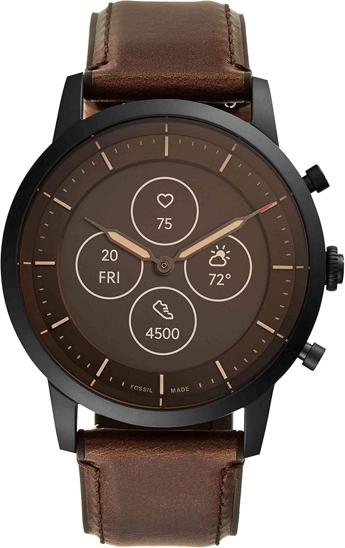 Amazon.com: Fossil Men's 42mm Collider Stainless Steel and Leather ...