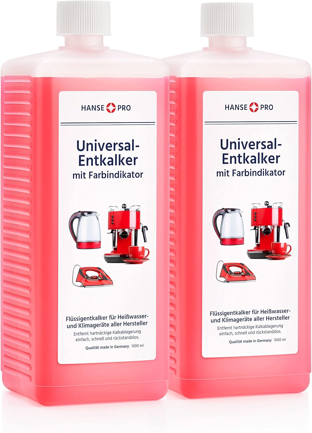 HANSE PRO Universal-Entkalker mit Farbindikator, 2 x 1000 ml I Flüssig ...