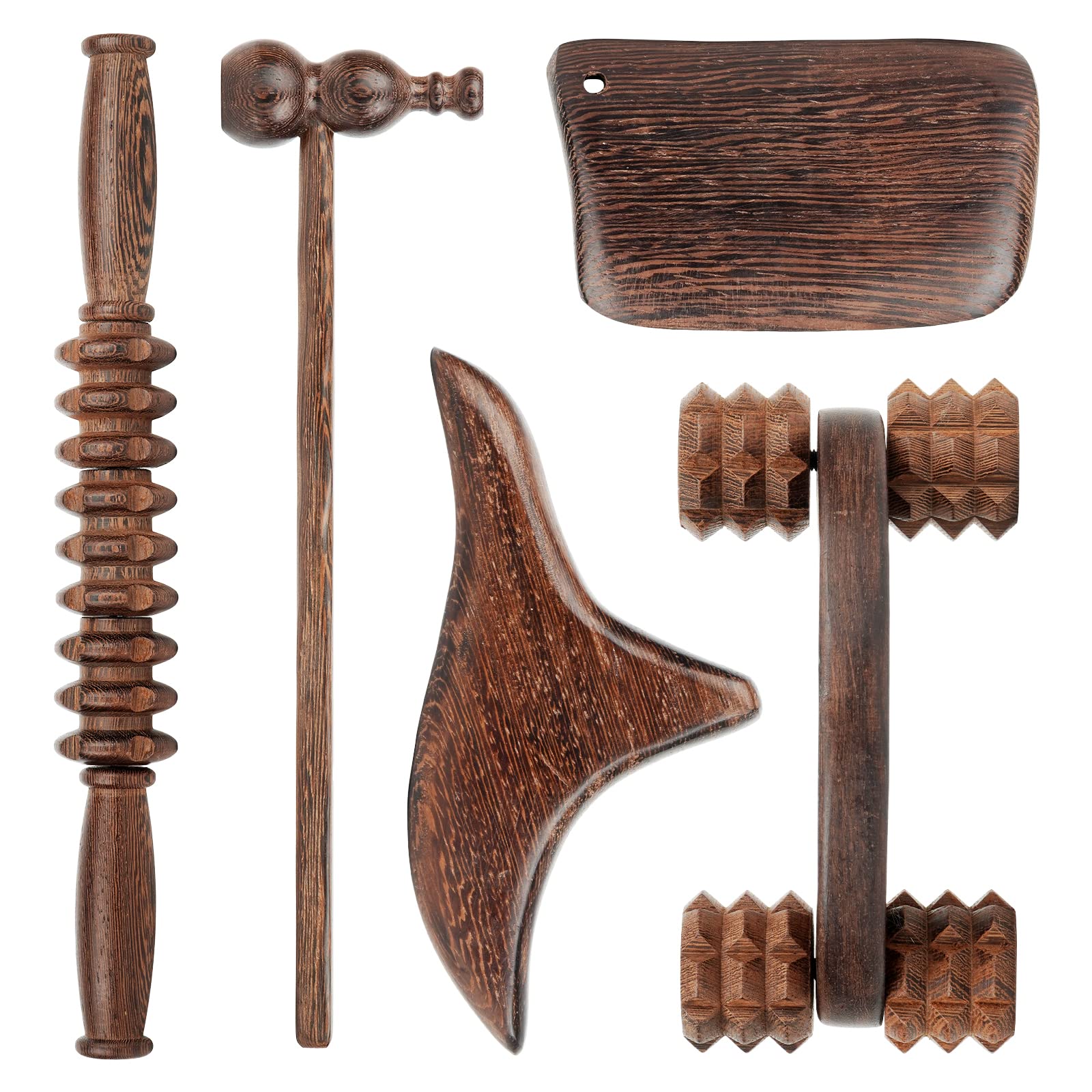 Wood Therapy Massage Tools,Maderoterapia Colombiana Kit,5-in-1 ...
