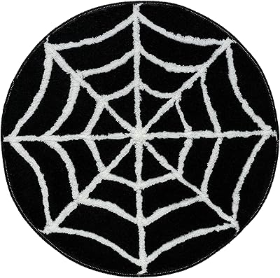 Amazon.com: Spider Web Bath Mat - Halloween Rug Bathroom Decor Gothic ...