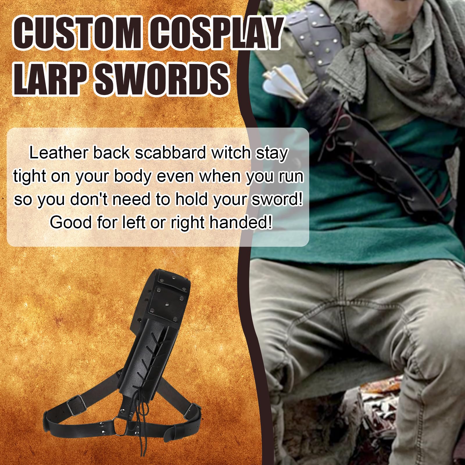 Snapklik.com : Renaissance Medieval Sword Shoulder Back Sheath Holder ...