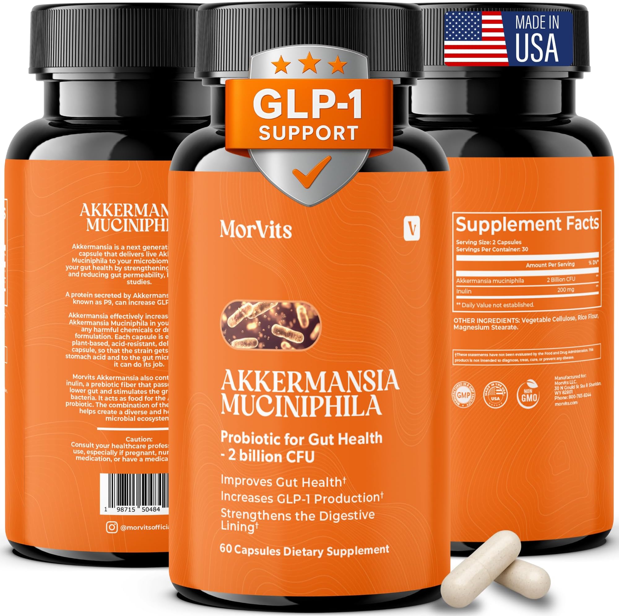 Amazon.com: Akkermansia Probiotic | GLP-1 Supplement for Gut Health ...