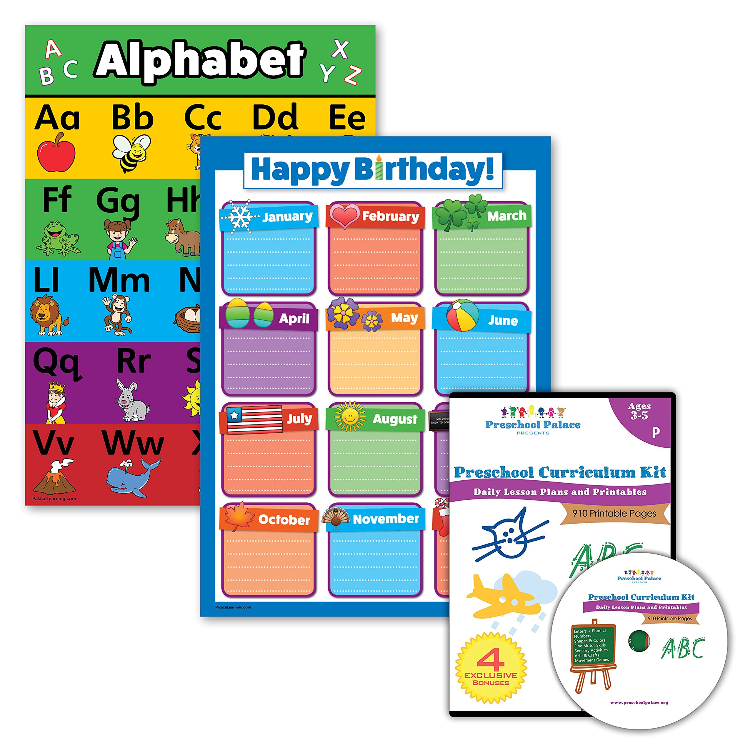 Palace Learning 3 Pack Preschool Curriculum Kit On Cd Abc | Desertcart ...
