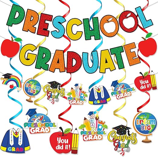 Amazon.com: Preschool Graduation Banner Preschool Graduation ...