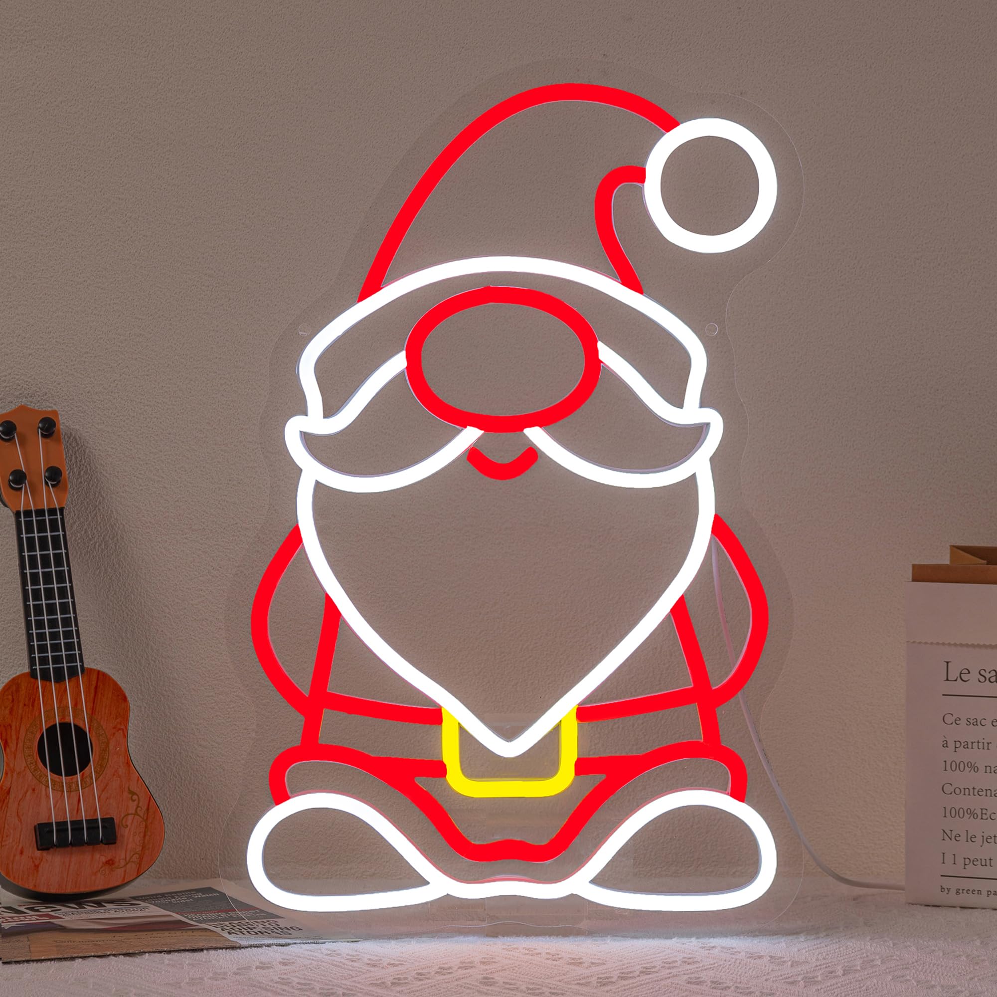 Amazon.com : Christmas Gnome Neon Sign Christmas Neon Light for Wall ...