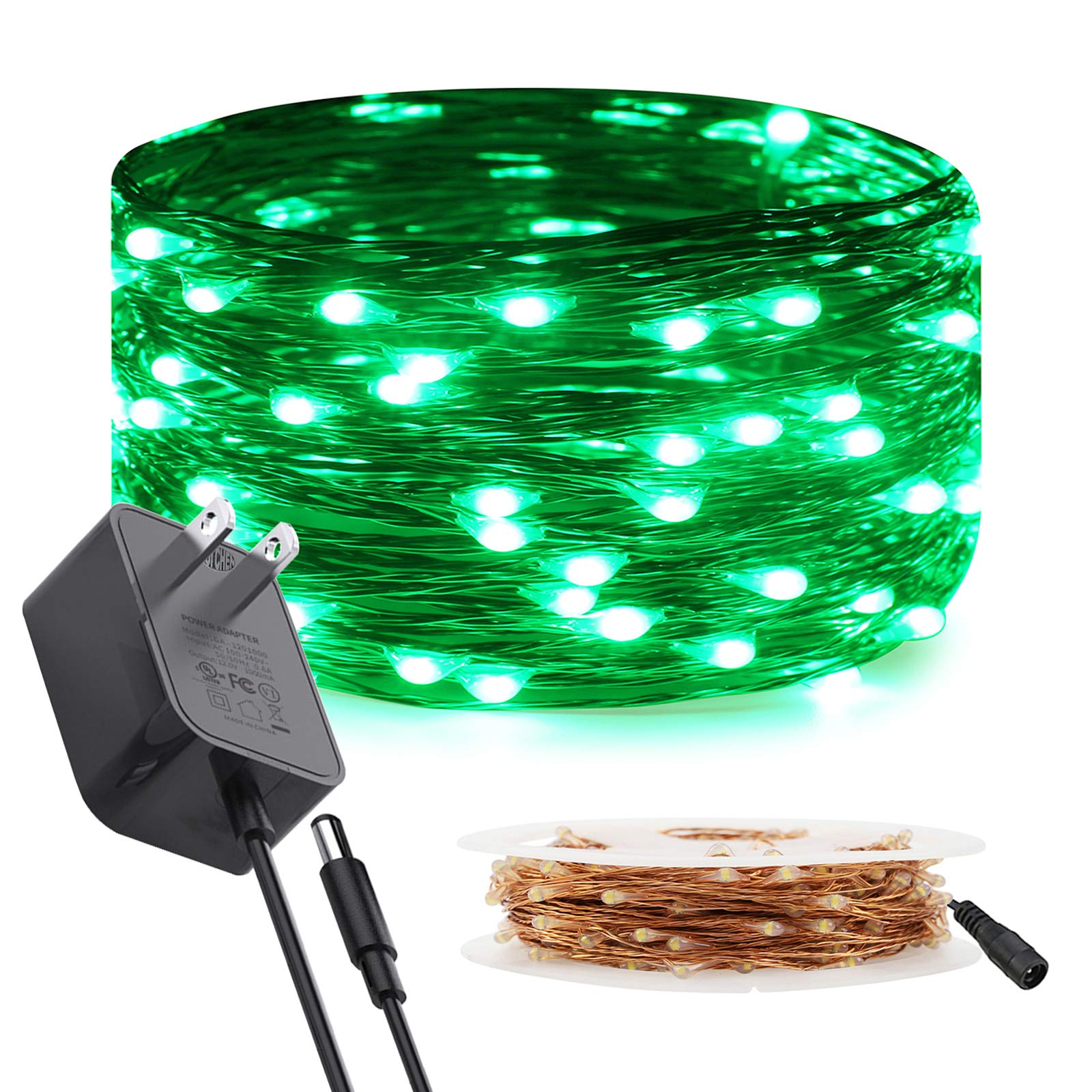 RUICHEN Copper Wire Fairy Lights Plug in 33 Ft 100 LED String Lights ...