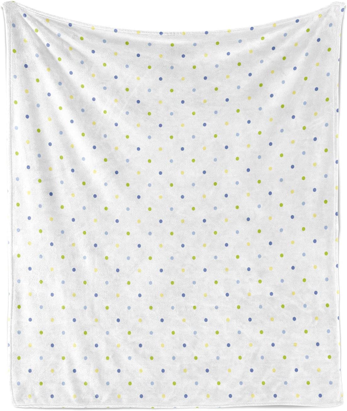 Amazon.com: Ambesonne Retro Throw Blanket, Small Polka Dots on a White ...