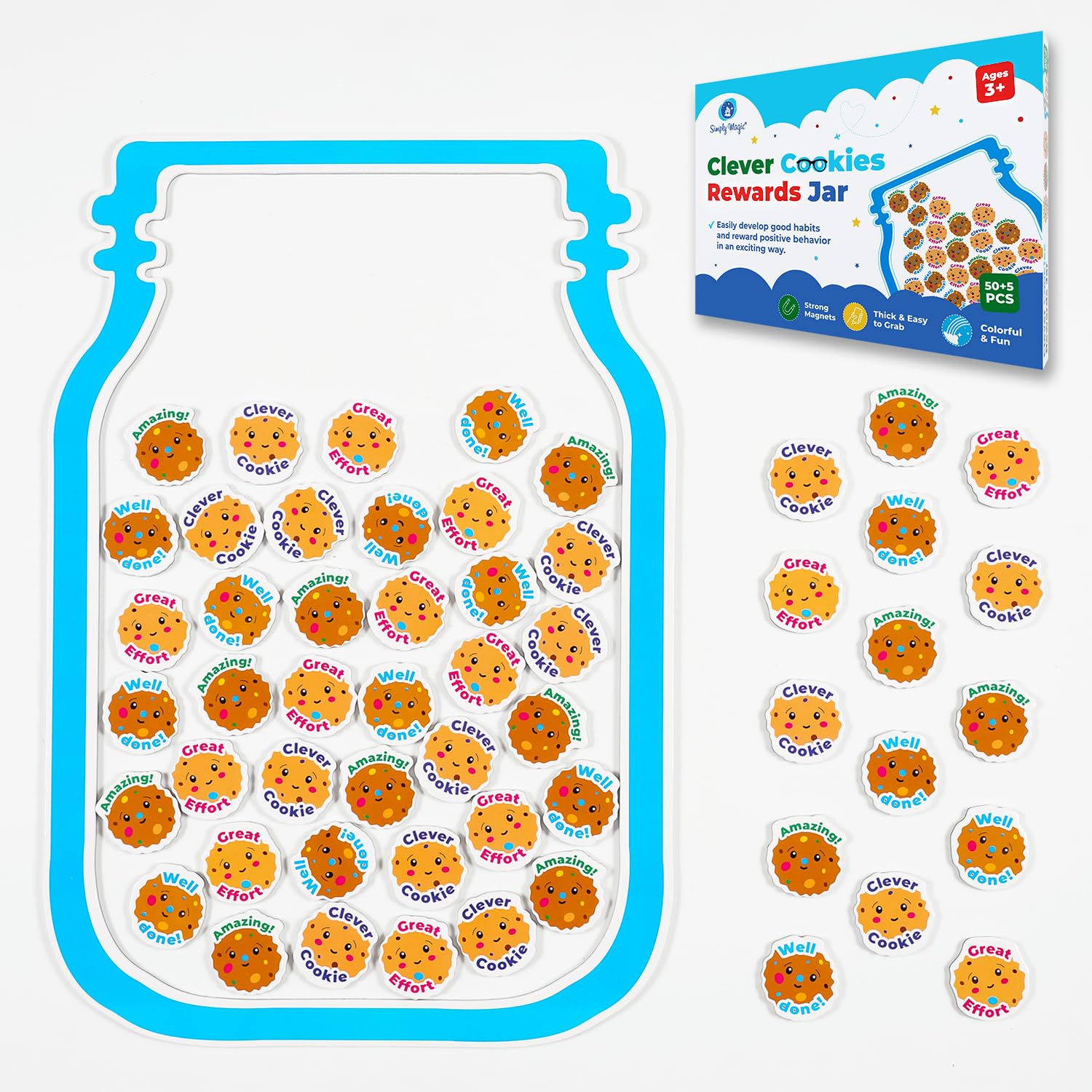 Snapklik.com : Simply Magic 50+5 PCS Magnetic Clever Cookies Rewards ...