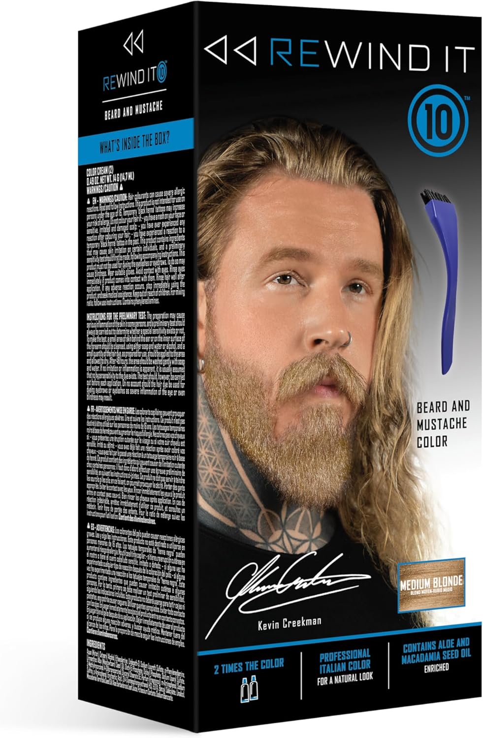 Amazon.com : REWIND IT 10 Medium Blonde Beard and Mustache Color ...