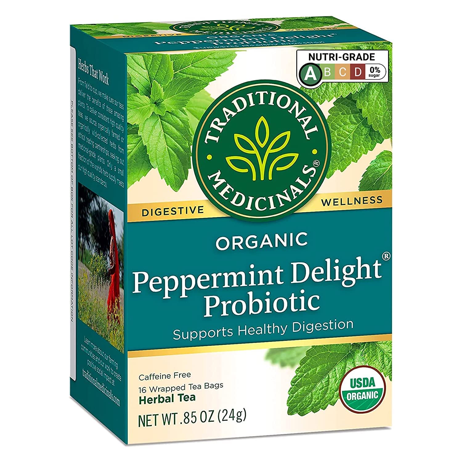 Snapklik.com : Tea, Organic Peppermint Delight Probiotic, Supports ...