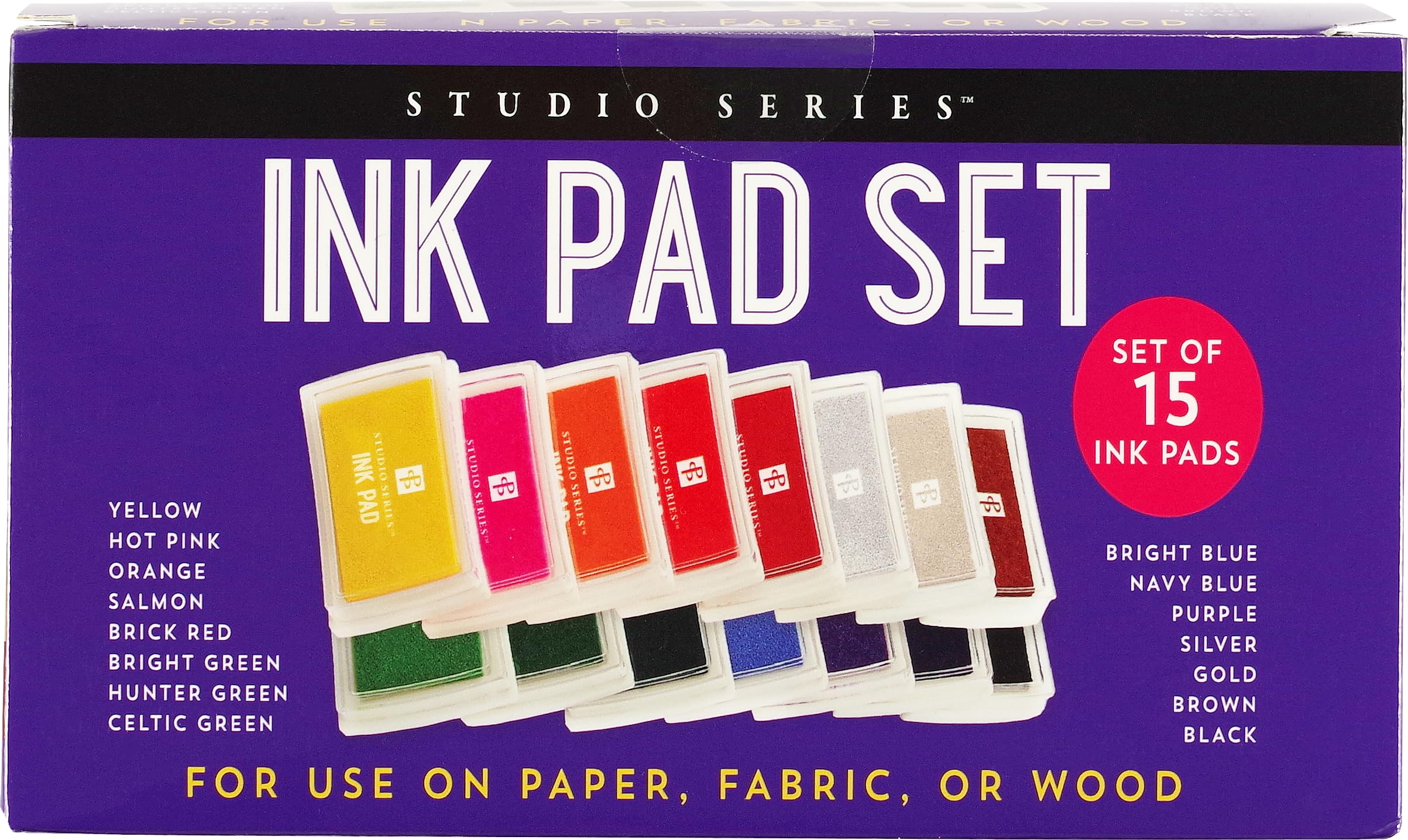Studio Series Ink Pad Set (15 colors): Peter Pauper Press ...