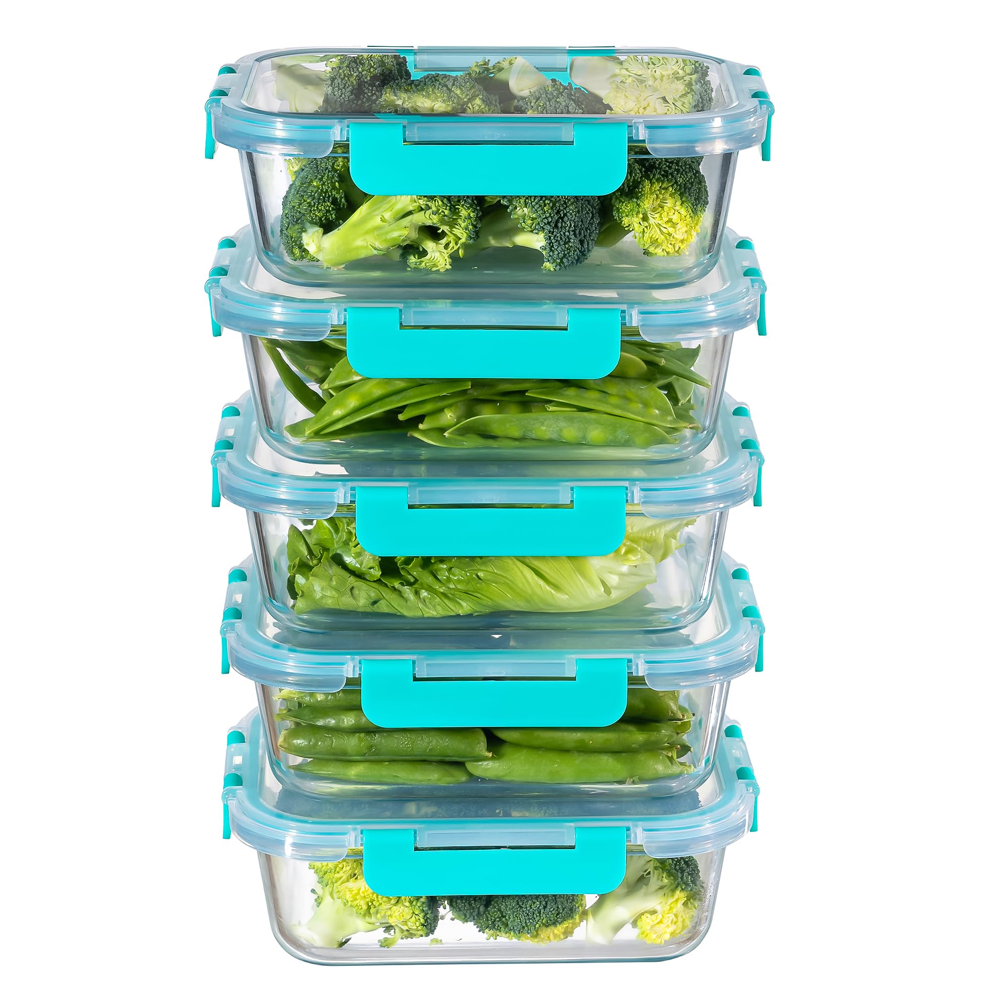 Amazon.com: MFY 5-Pack 36 OZ Glass Storage Containers with Lids, Glass ...