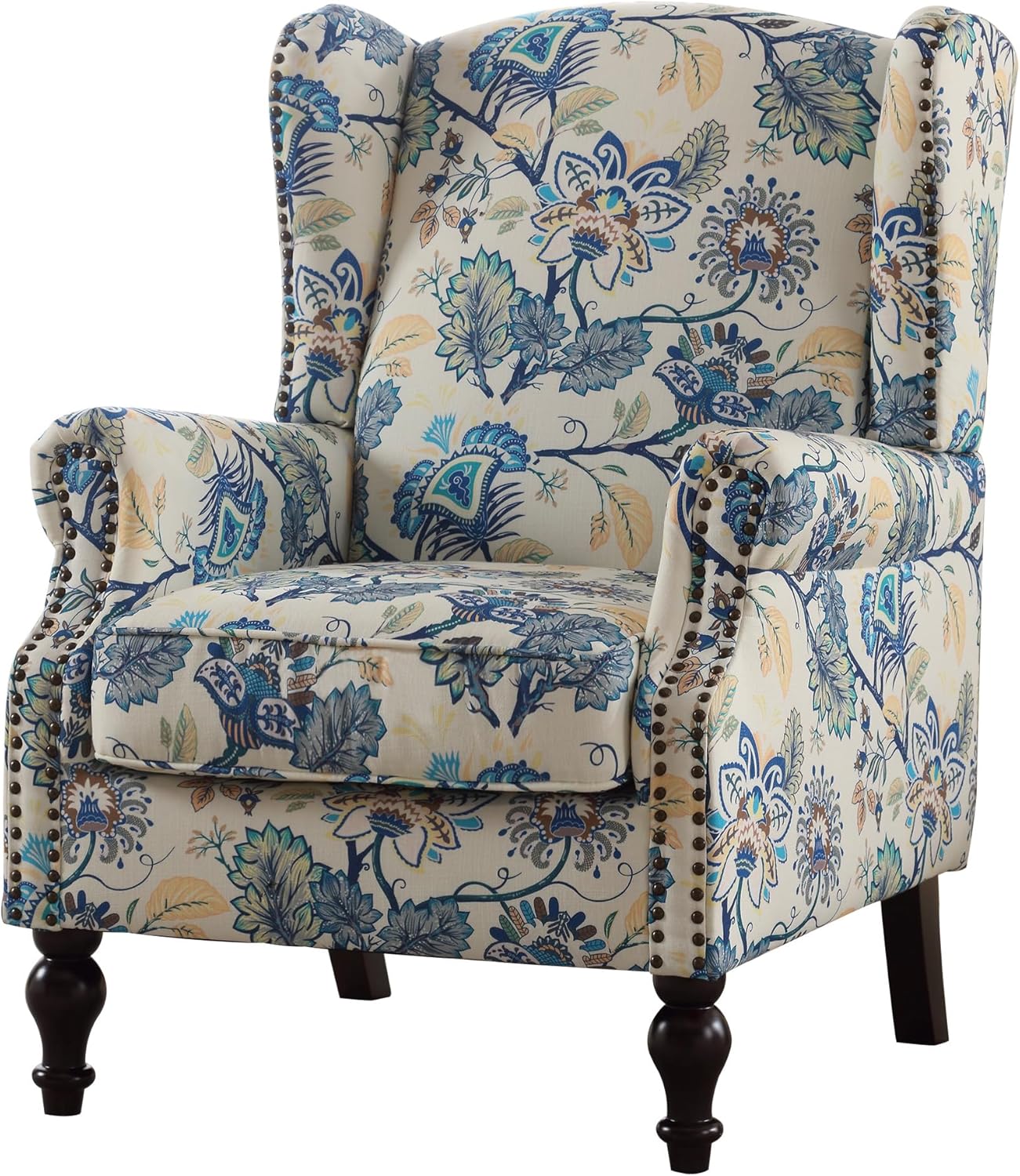 Amazon.com: HOMYKA Floral Accent Chairs for Living Room,Printed Pattern ...
