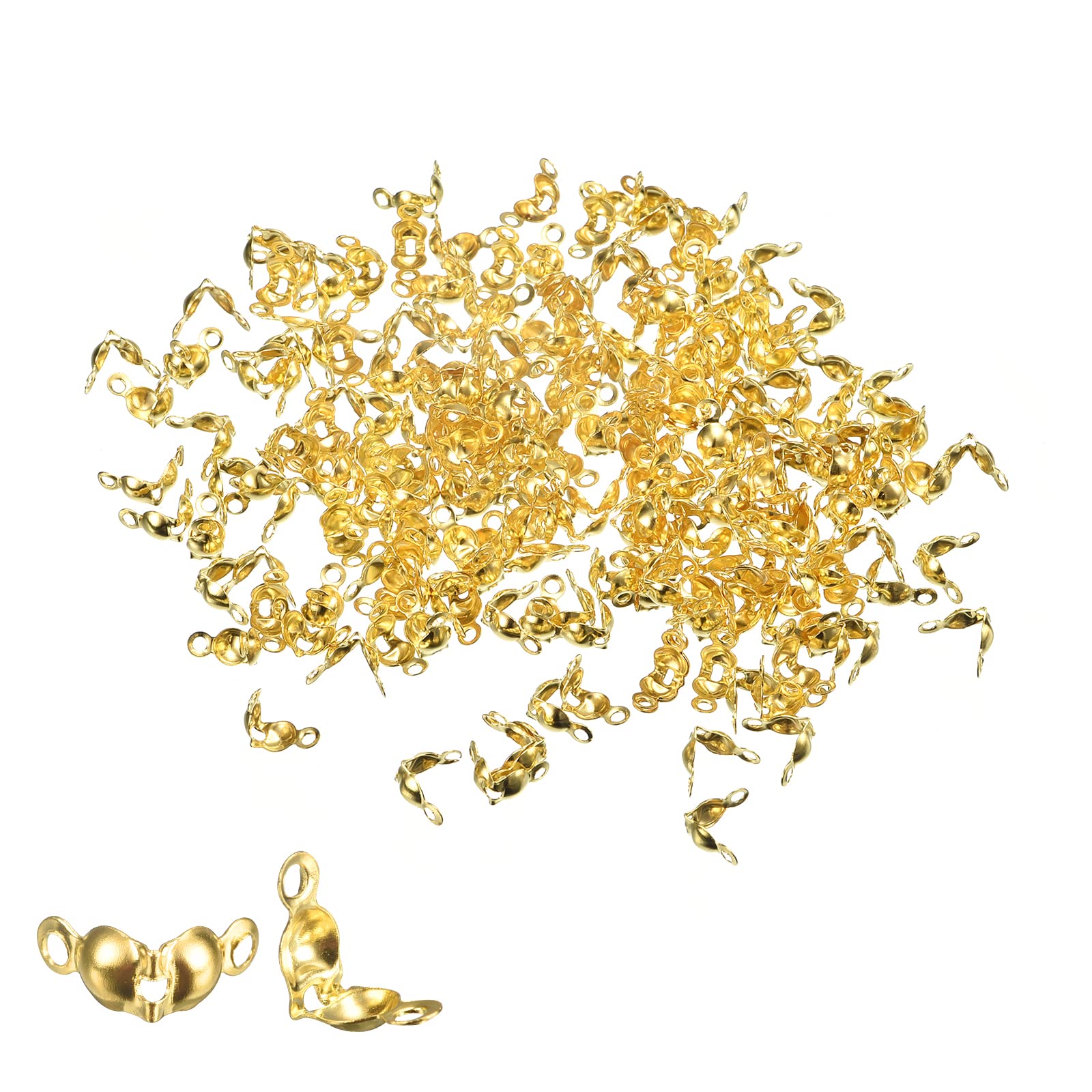 DIY Jewelry Findings 200-Piece Open Bead Tips & Knot Covers - 1.5mm ...