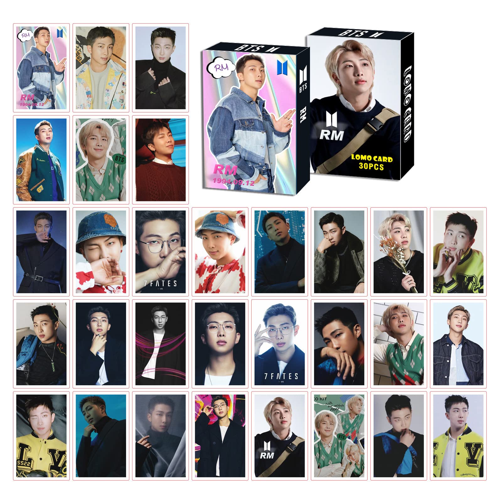 Buy Goodern 30 Pcs BTS Bangtan Boys RM Lomo Cards BTS RM Personal Solo ...