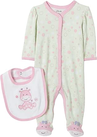 Amazon.com: Little Me Layette Footie, Giraffe, Light Green, Newborn ...