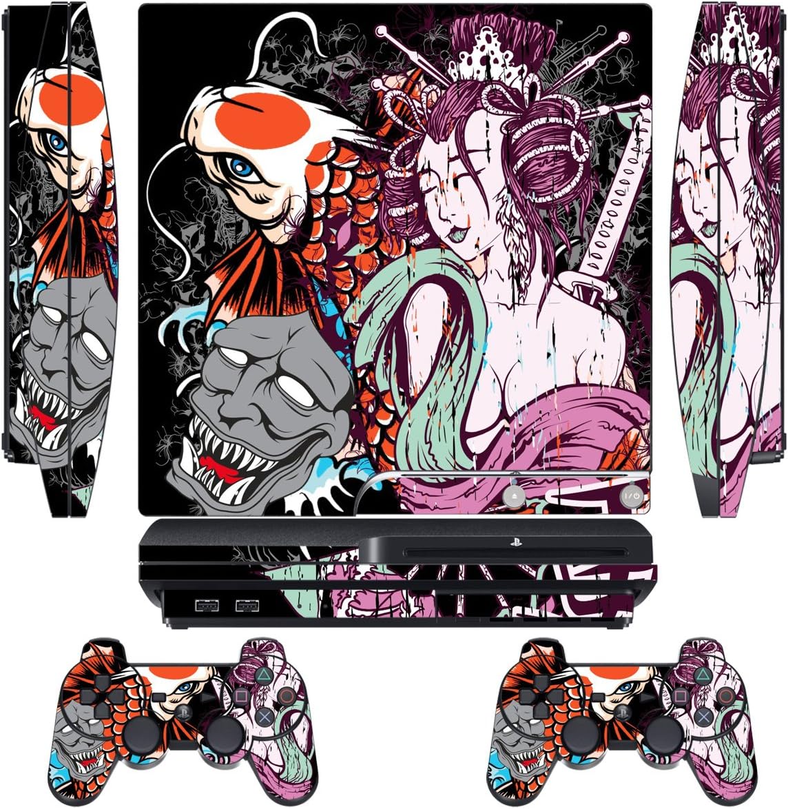 Skins Stickers for PS3 Slim Games Decals Sony PS3 Console System Plus ...