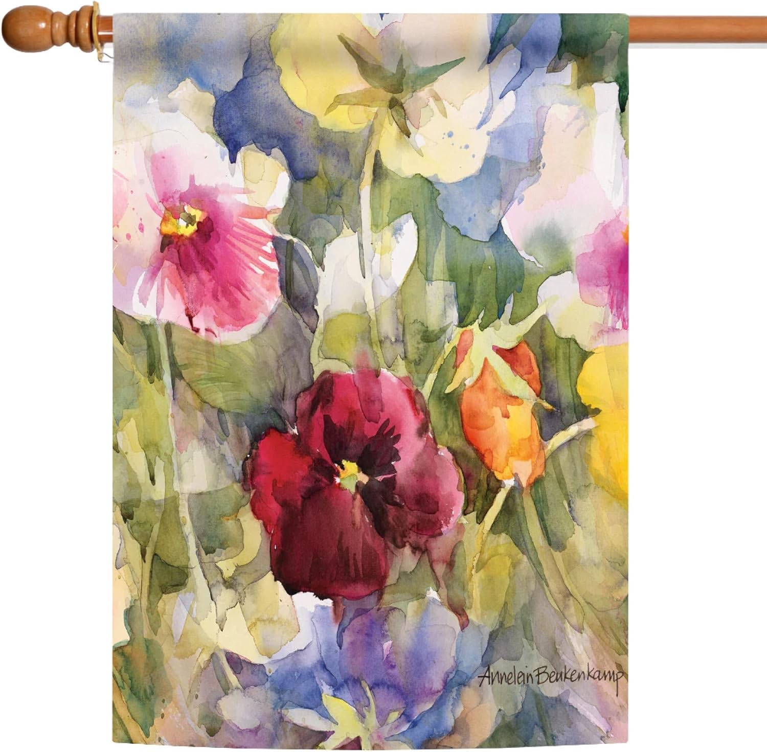 Amazon.com : Toland Home Garden 108008 Pansies Posing Spring Flag 28x40 ...