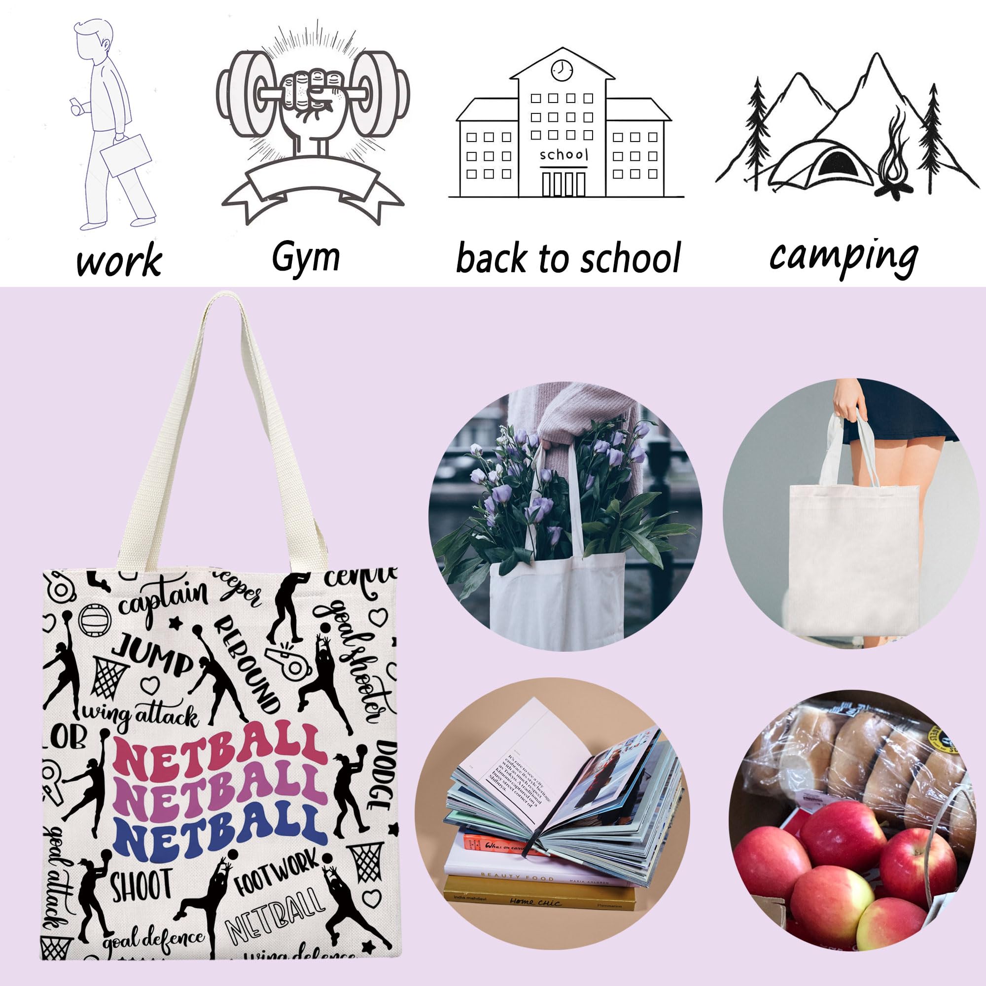 Snapklik.com : ENSIANTH Netball Player Tote Bag Netball Coach ...