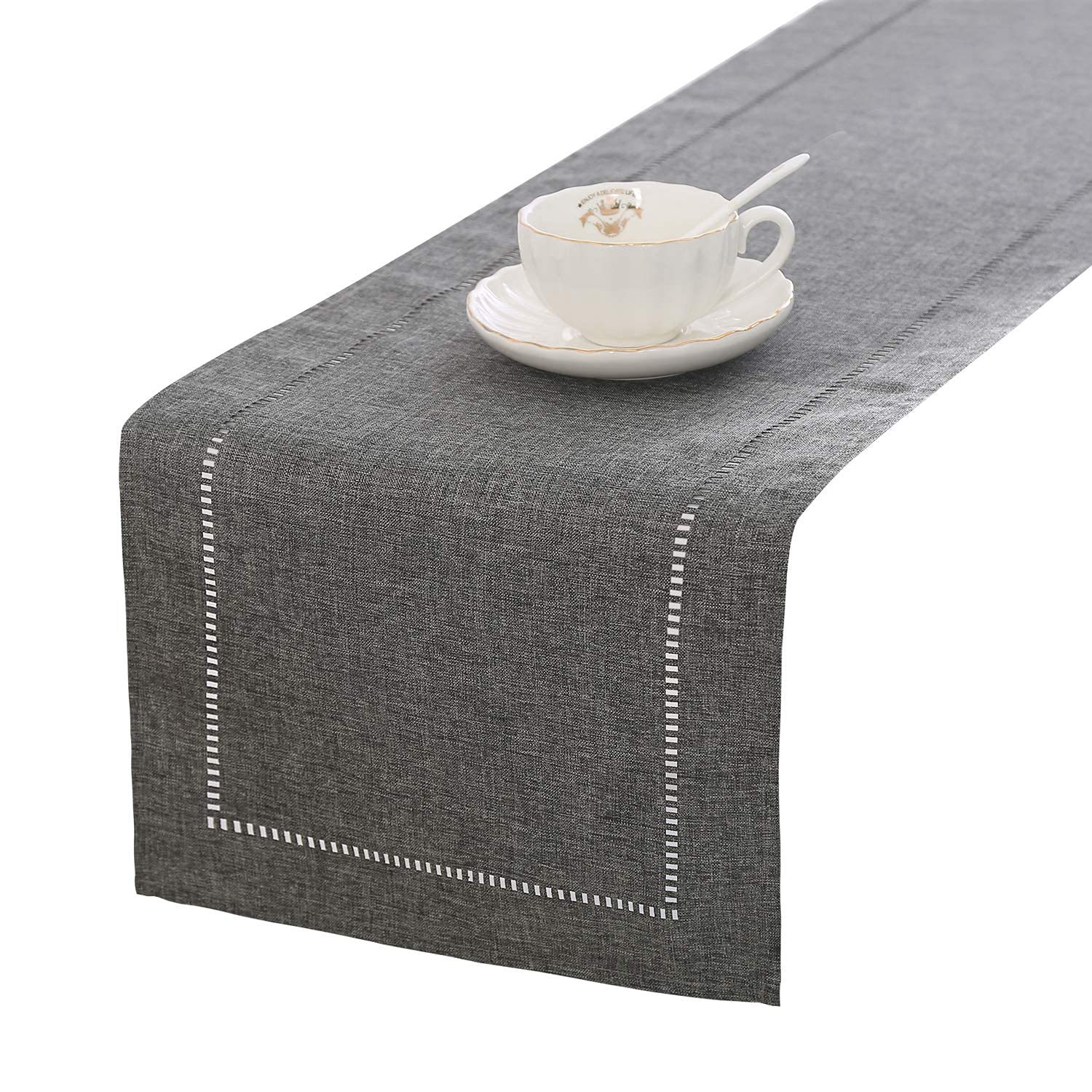 Amazon.com: Tosewever Decorative Linen Table Runner Farmhouse Style ...