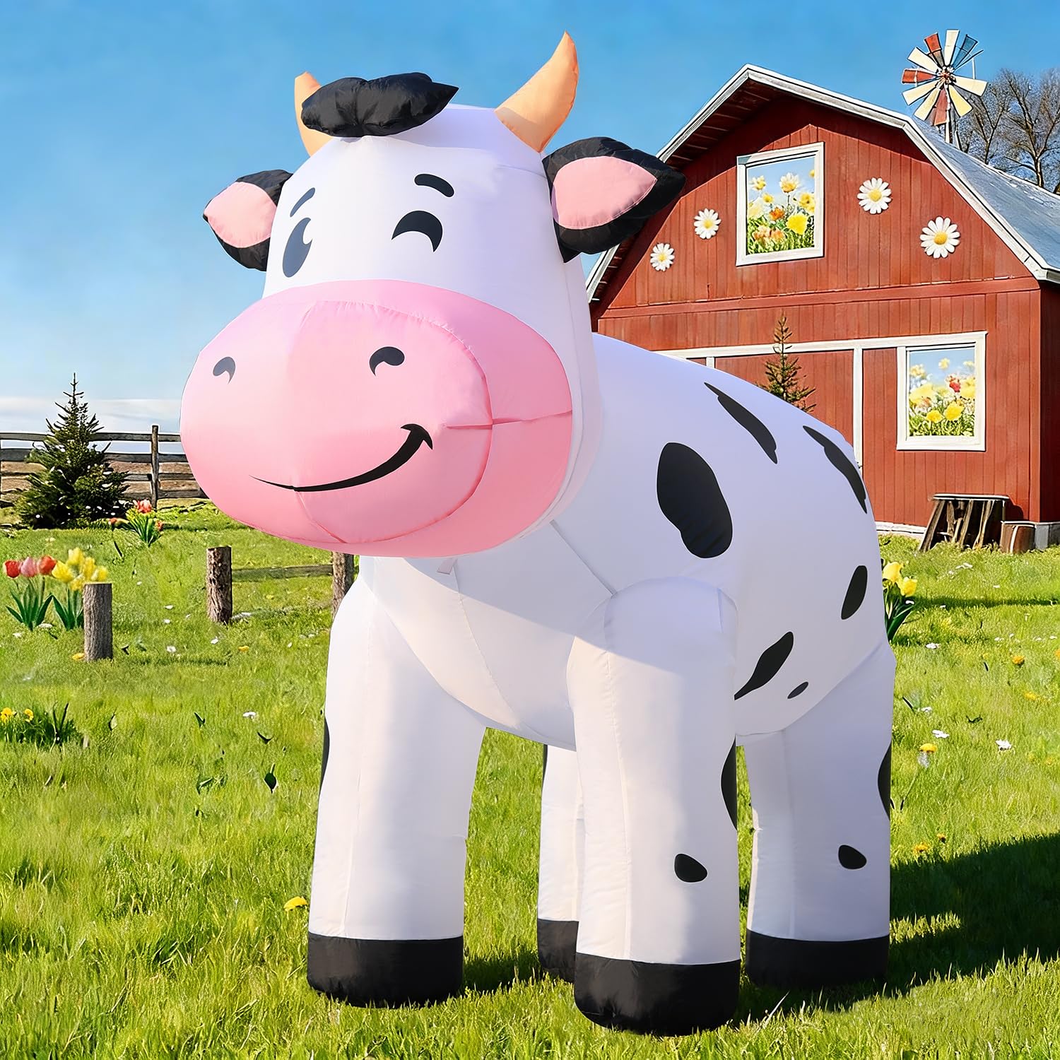Snapklik.com : 6.5FT Cow Inflatables Christmas Spring, Farm Ranch Blow ...