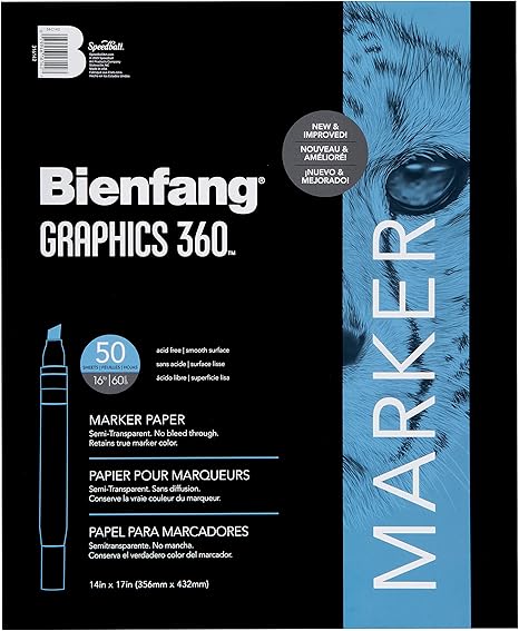 Amazon.com: Bienfang Graphics 360 Marker Paper Pad, 14-Inch by 17-Inch ...