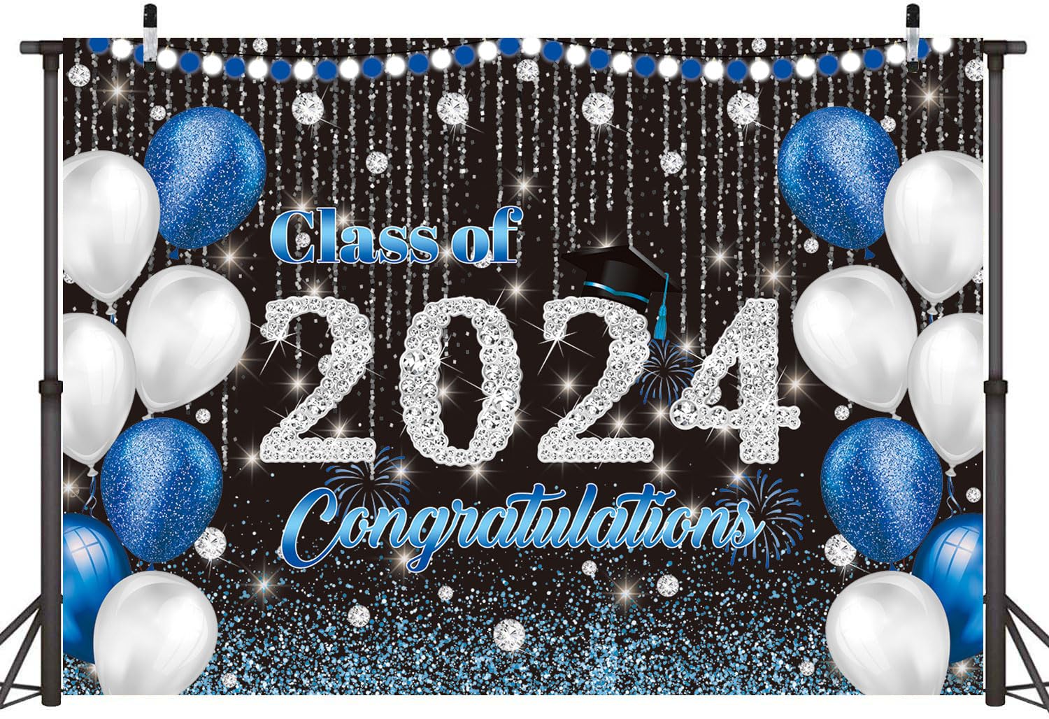 Class of 2024 Congratulations Backdrop Graduation Party Photography ...