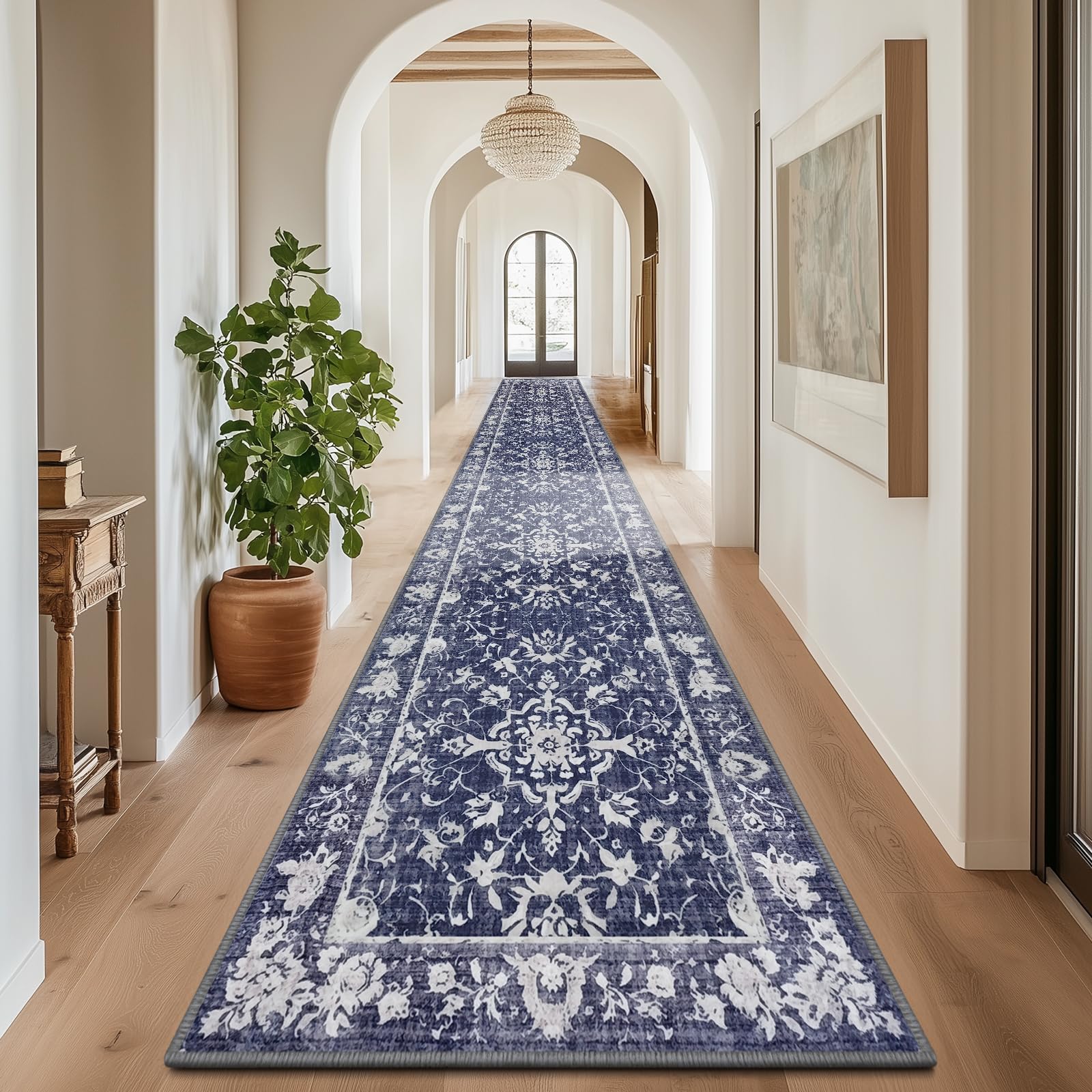Amazon.com: KIRFEIHT Vintage Hallway Runner Rug 2x10 Non Slip Washable ...