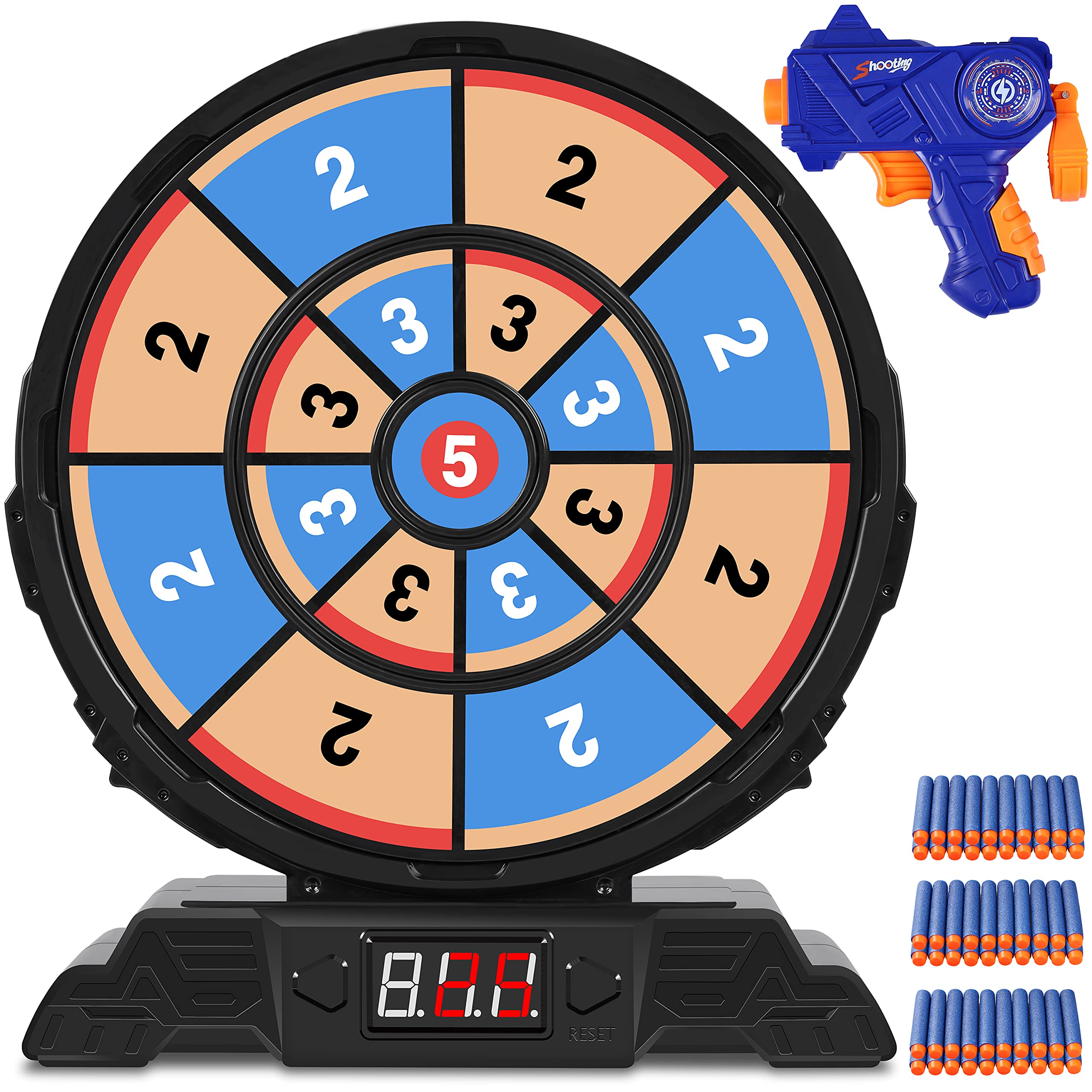 Digital Shooting Targets with Foam Dart Toy Gun, Electronic Scoring ...