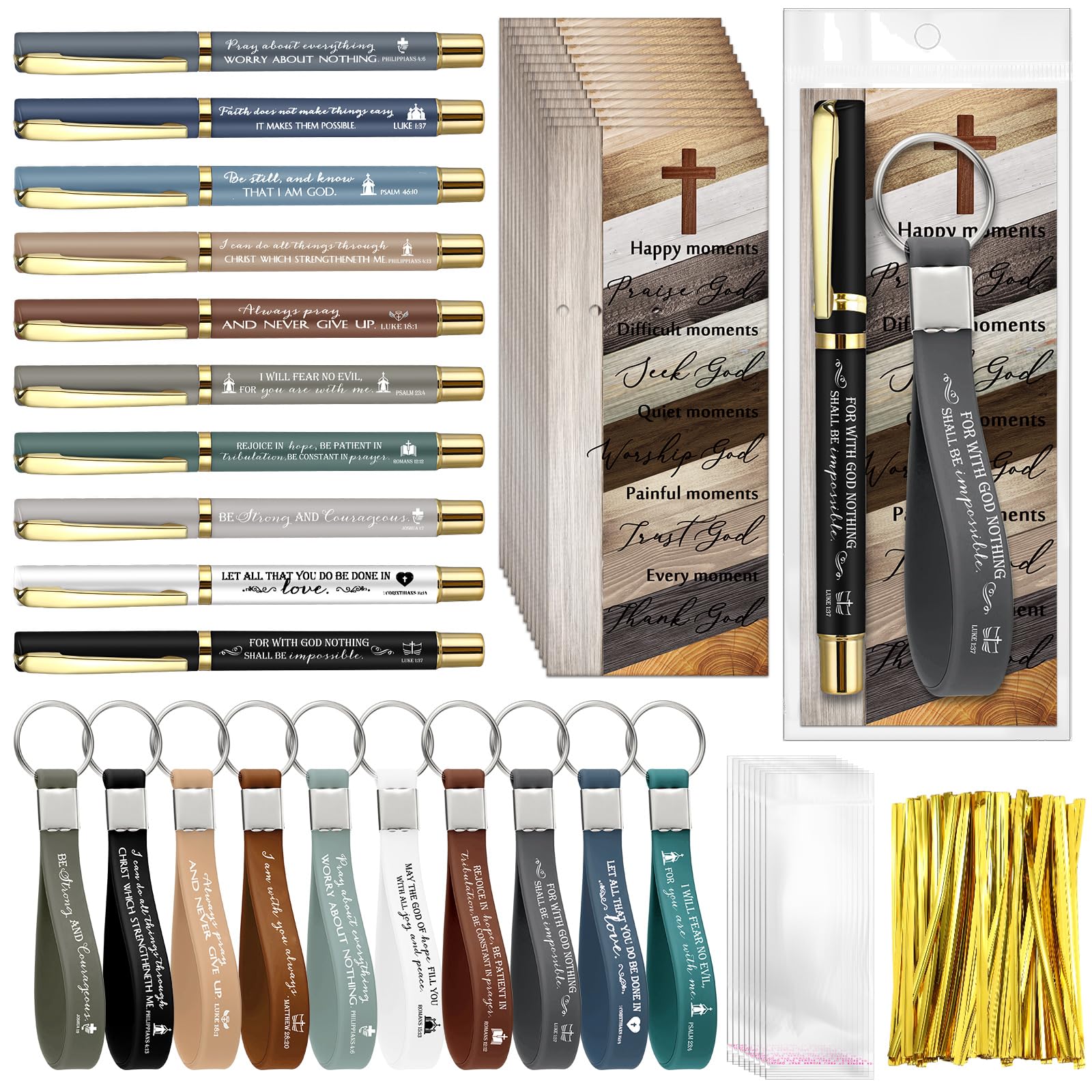 Amazon.com : Lincia 30 Set Inspirational Christian Gift Set Scripture ...