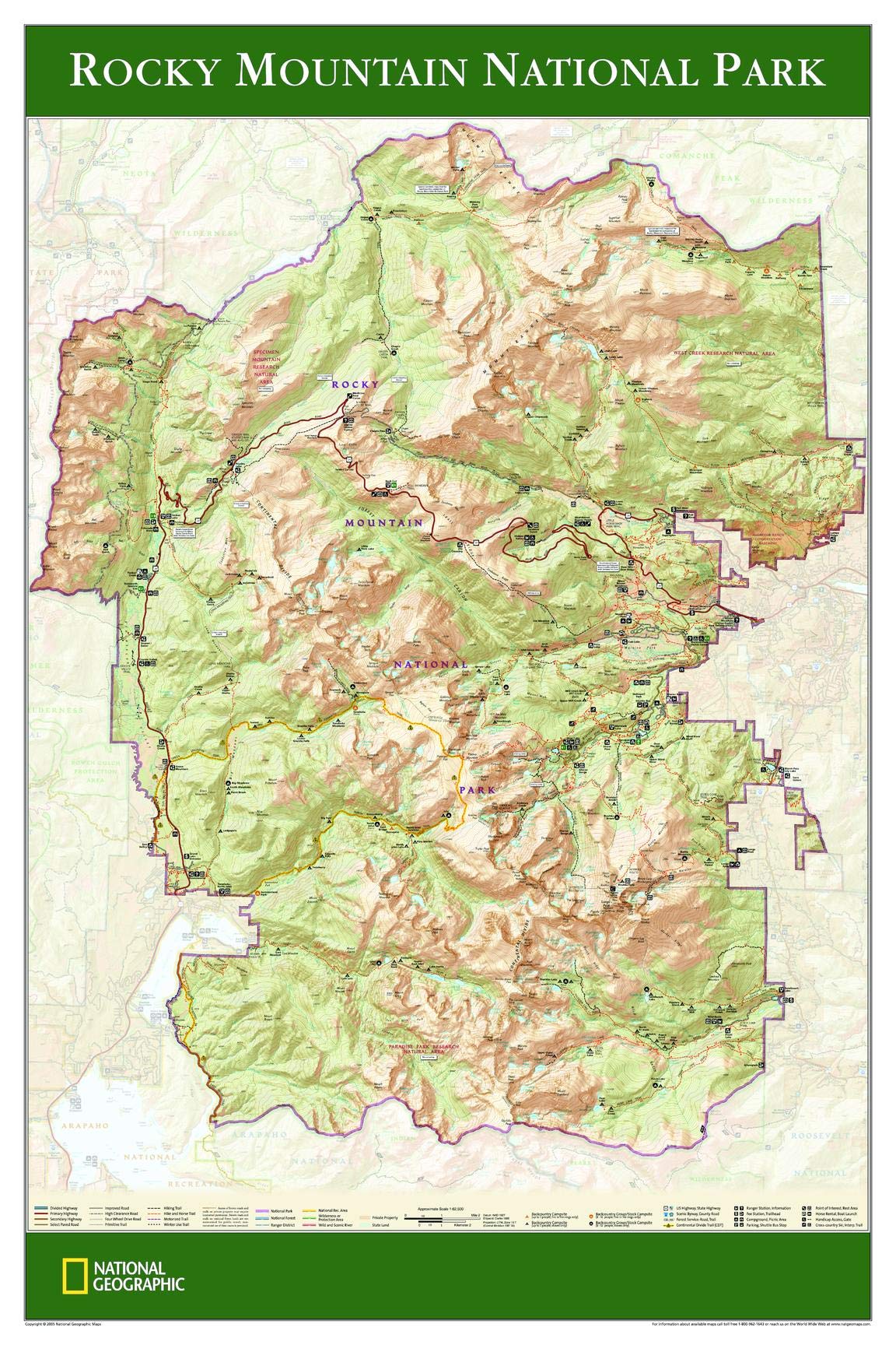Ubicación De Las Montañas Rocosas En El Mapa Mapa Físico De Estados