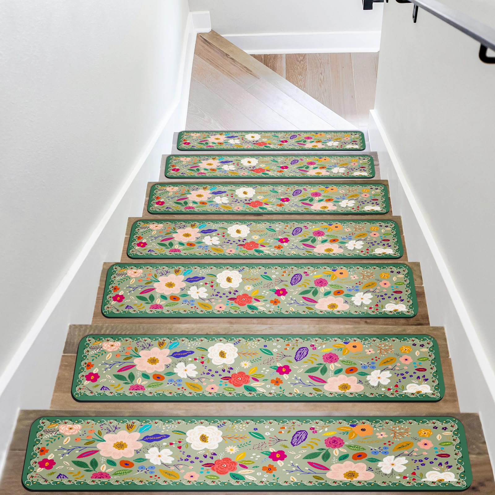 Amazon.com: Snycler Non-Slip Stair Treads - Indoor Stair Runners for ...