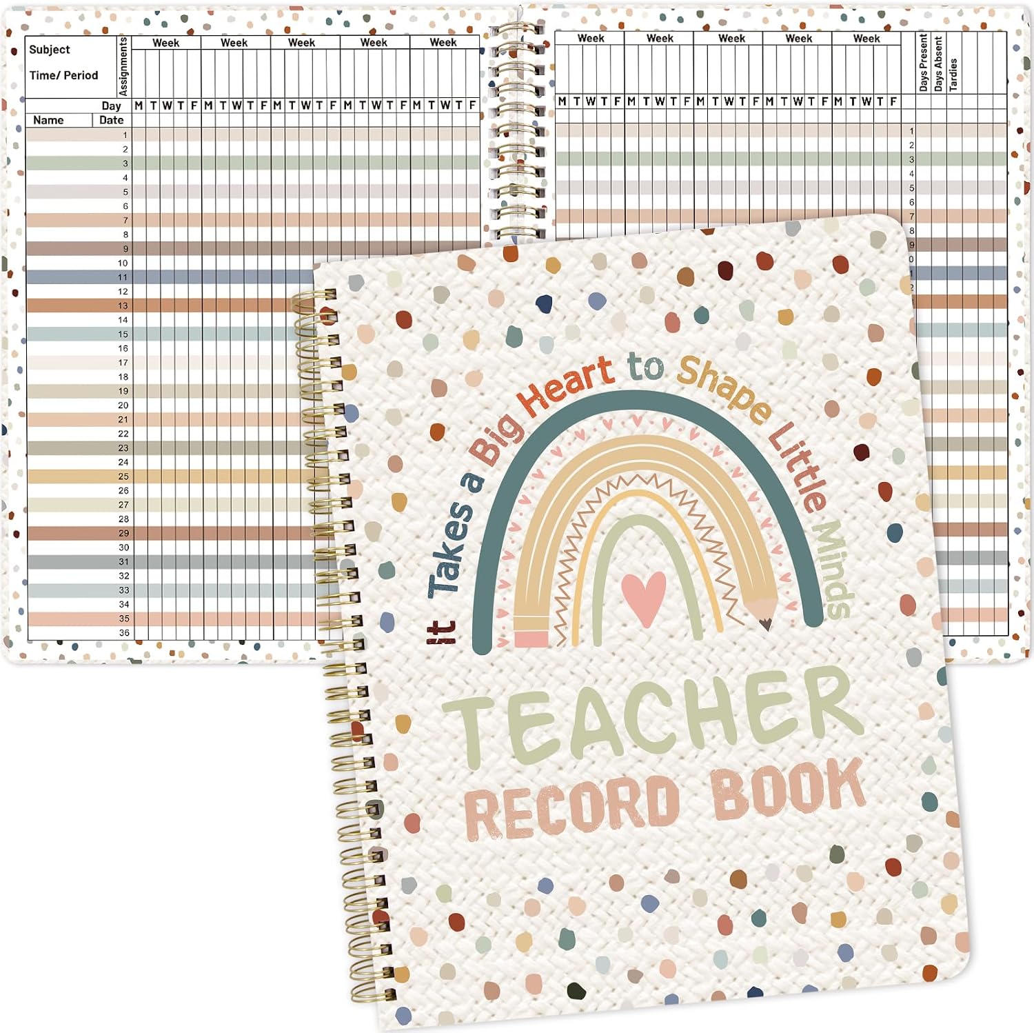 Amazon.com : Ceiba Tree Teacher Record Book Grade Attendance Book ...