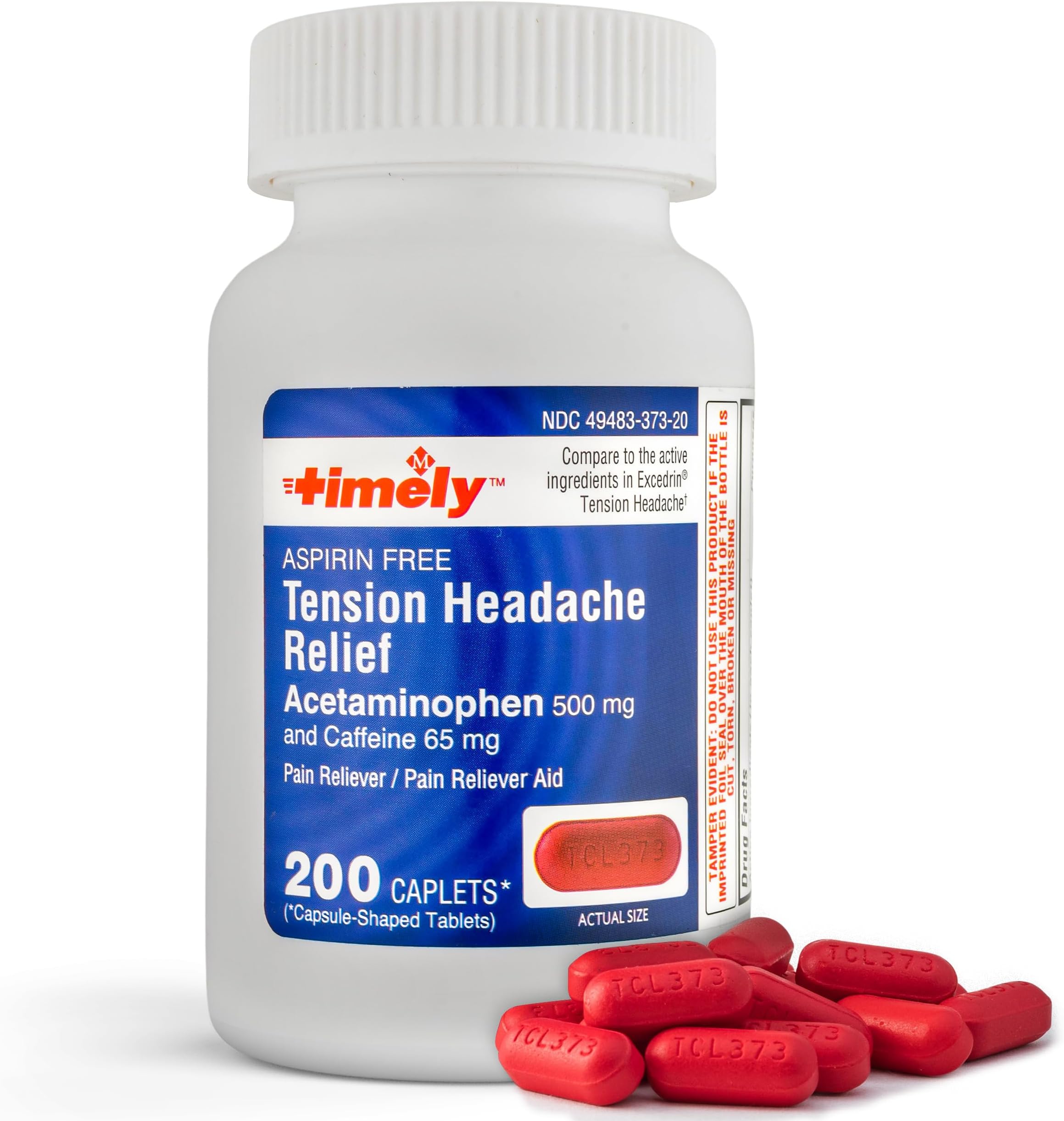 Amazon.com: Timely - 200 Caplets - Tension Headache and Pain Reliever ...