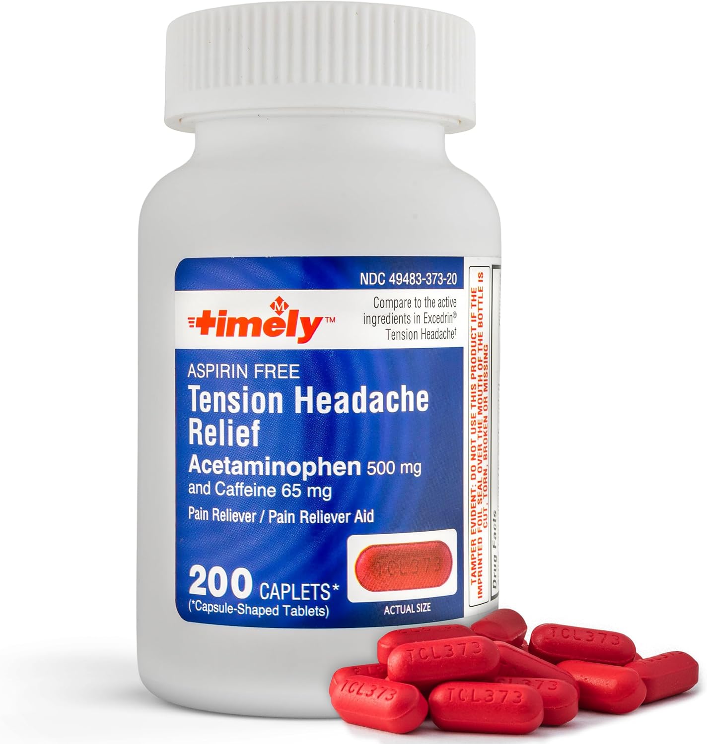 Amazon.com: Timely - 200 Caplets - Tension Headache and Pain Reliever ...