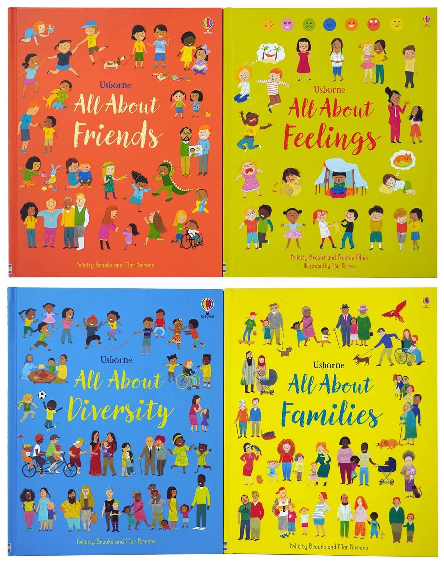 Usborne All About Feelings Friends and Families My First Books 4 Book ...