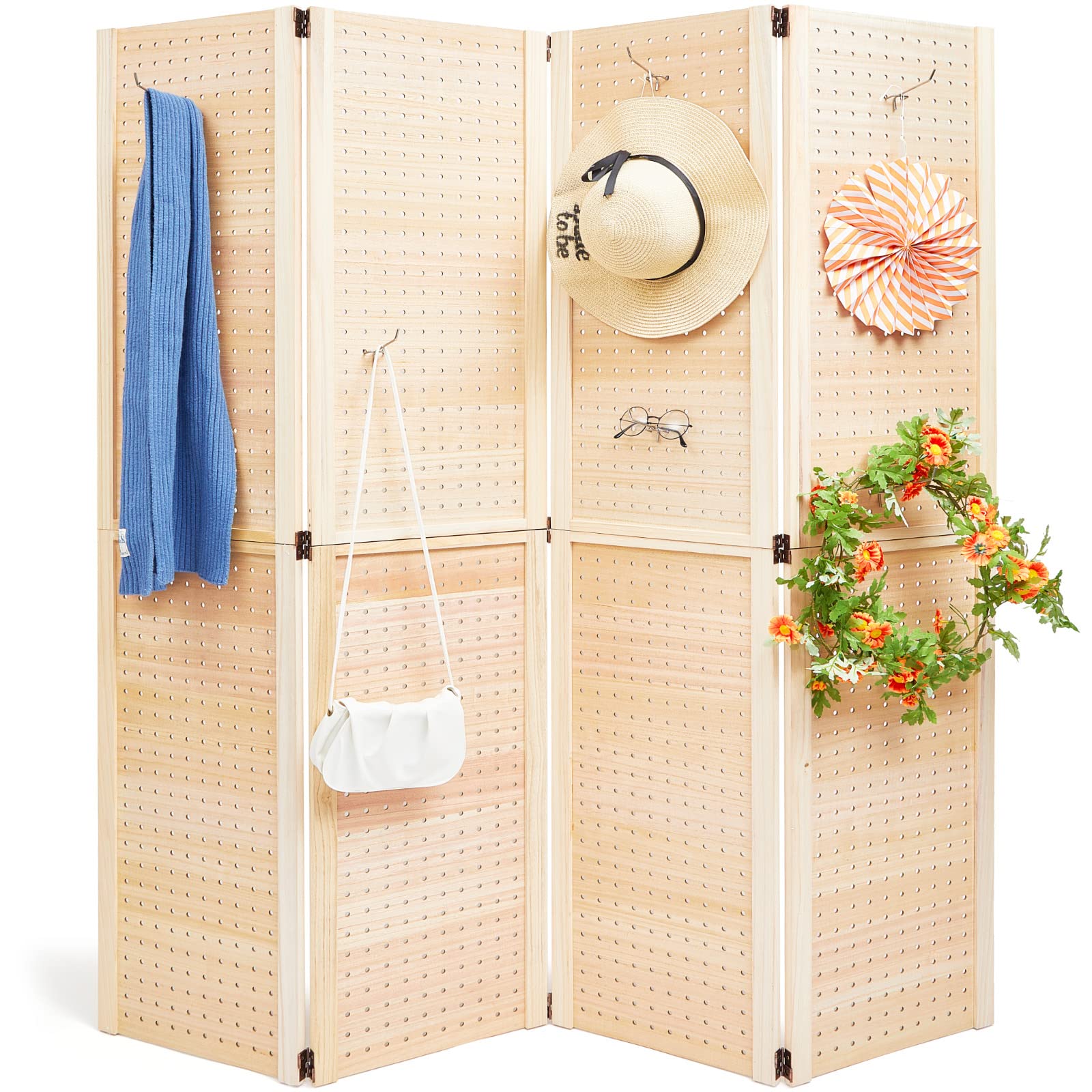 Buy 4 Panel Pegboard Display 5 ft Craft Show Jewelry Display Privacy ...