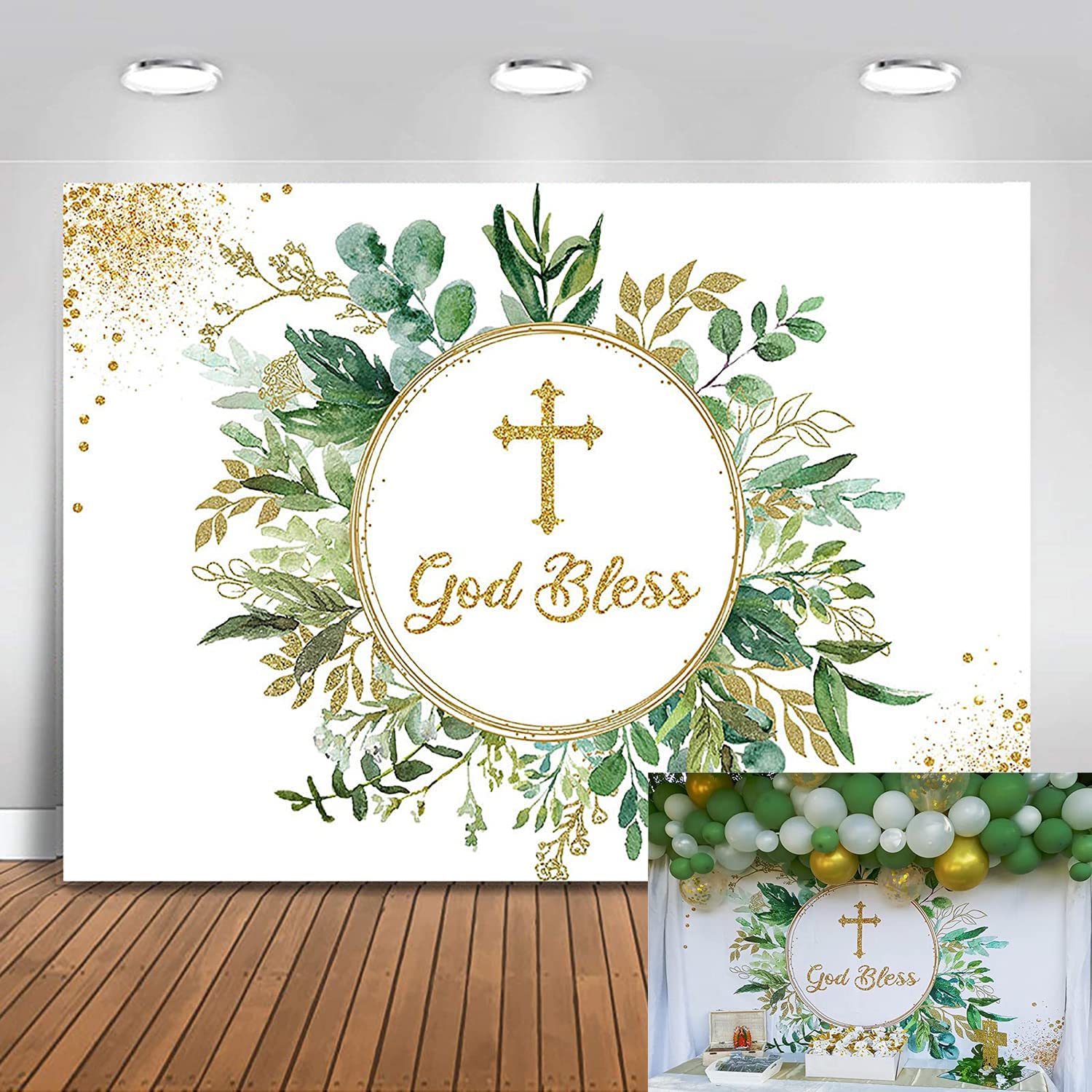 Buy Moca Baptism Backdrop God Bless Ceremony Baptism Decorations First ...