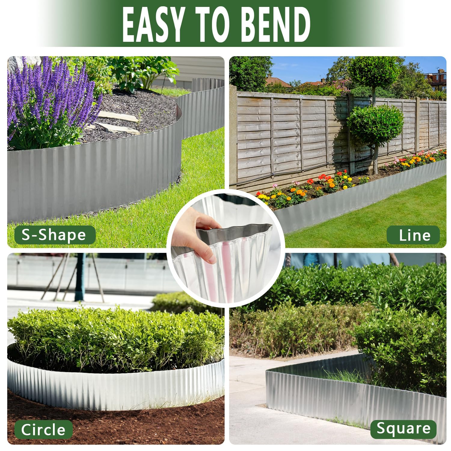 Snapklik.com : Holldoor Metal Garden Edging, Steel Landscape Edging ...