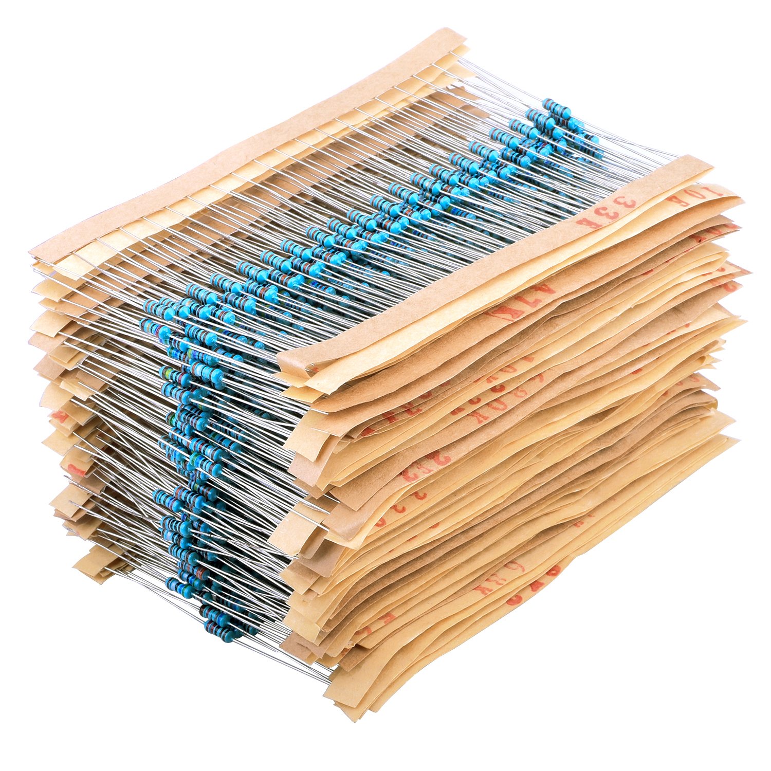 Longruner Metal Film Resistors Kit 1 ohm-10M ohm 1/4W 64 Values 1280PCS ...