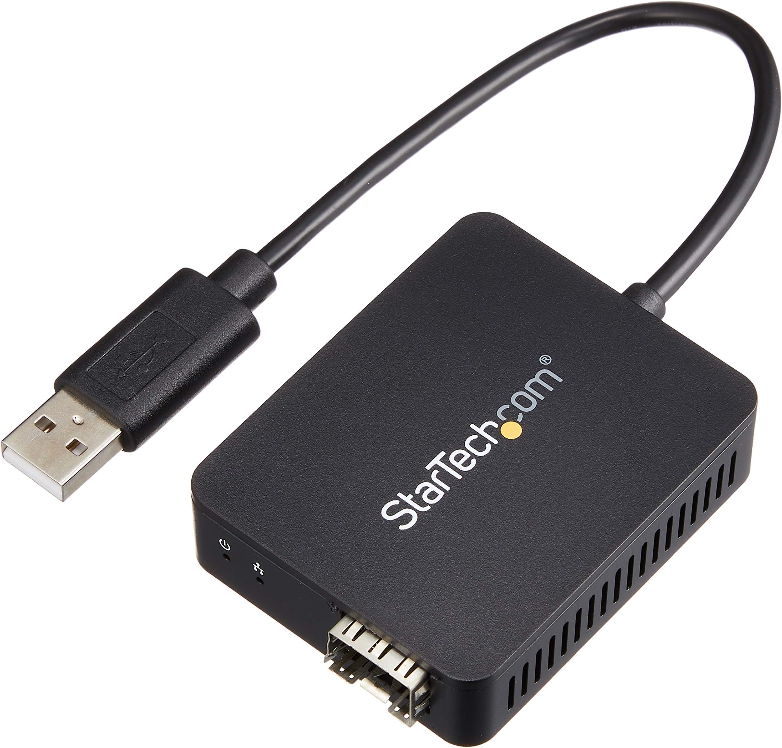 Amazon.com: StarTech.com USB to Fiber Optic Converter - 1000Base-SX SC ...