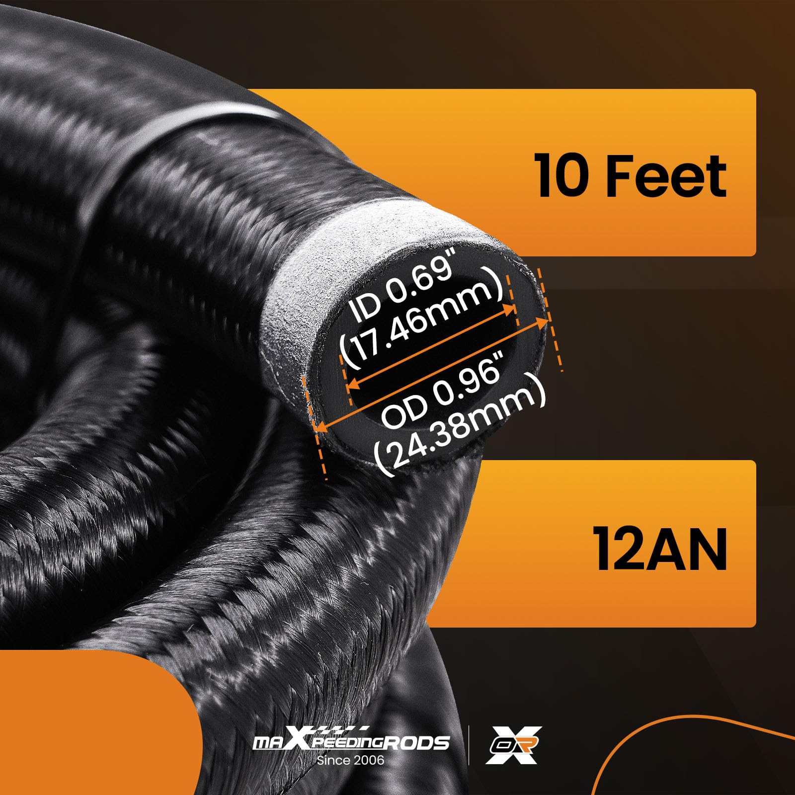 Snapklik.com : maXpeedingrods 12AN Fuel Line Kit, Universal Stainless ...