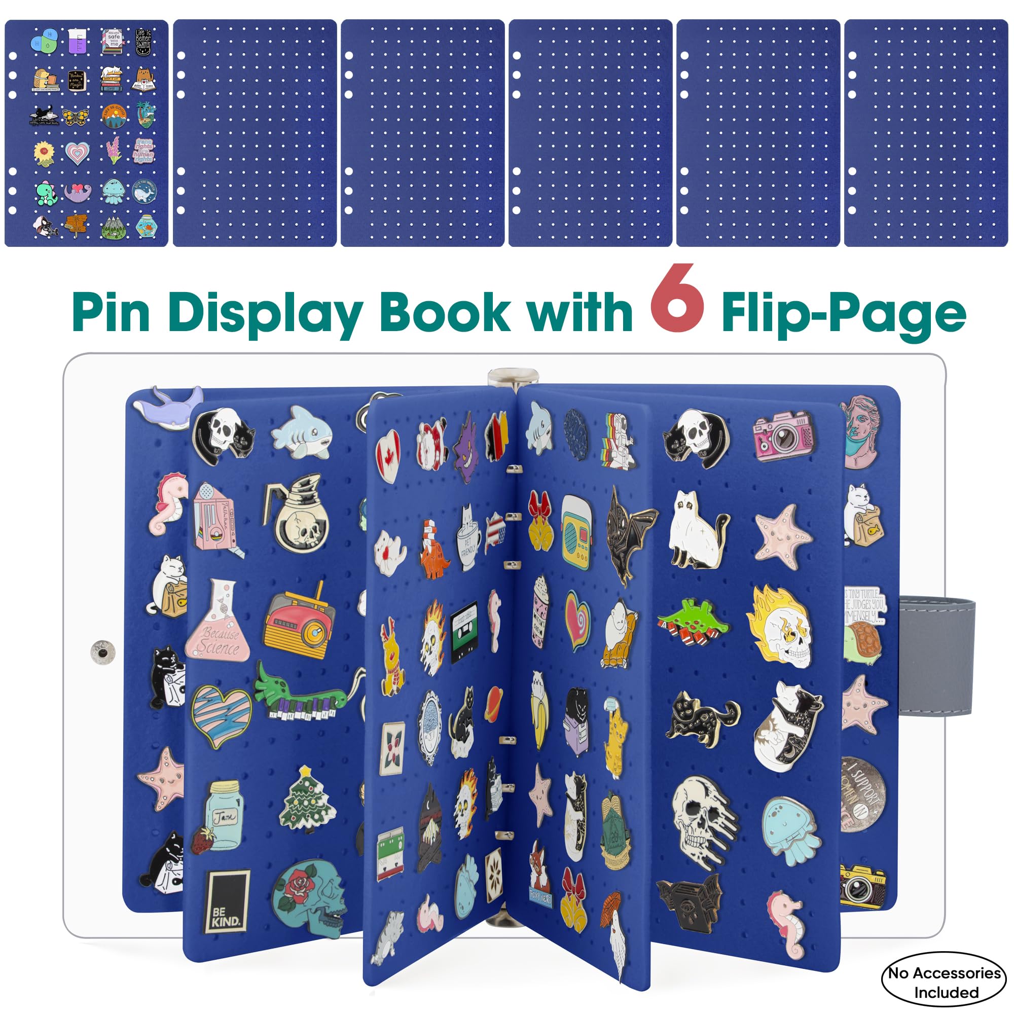 Snapklik.com : PACMAXI A5 Enamel Pin Display Book, Clear PVC Cover ...