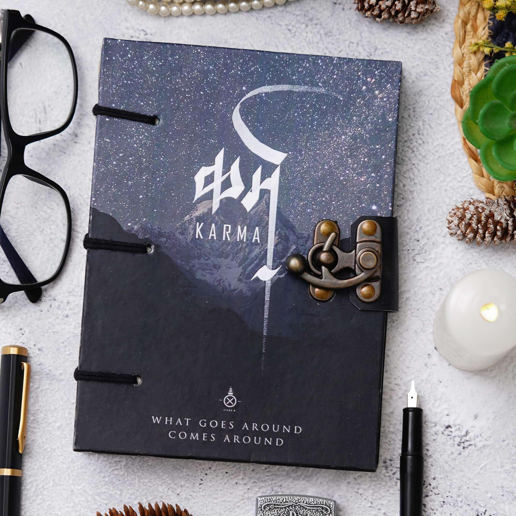 Diamond Fulfillments Handmade Printed Cardboard Journal Diary with ...