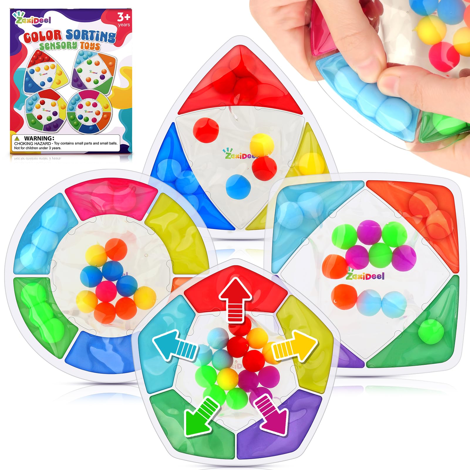 Amazon.com: Color Sorting Toys Sensory Toys: Montessori Toys for ...