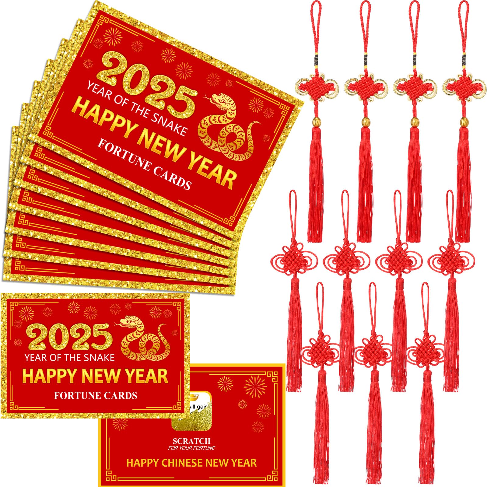 Amazon.com: Pasimy 25 Pcs Chinese New Year Fortune Cards 2025 Year of ...